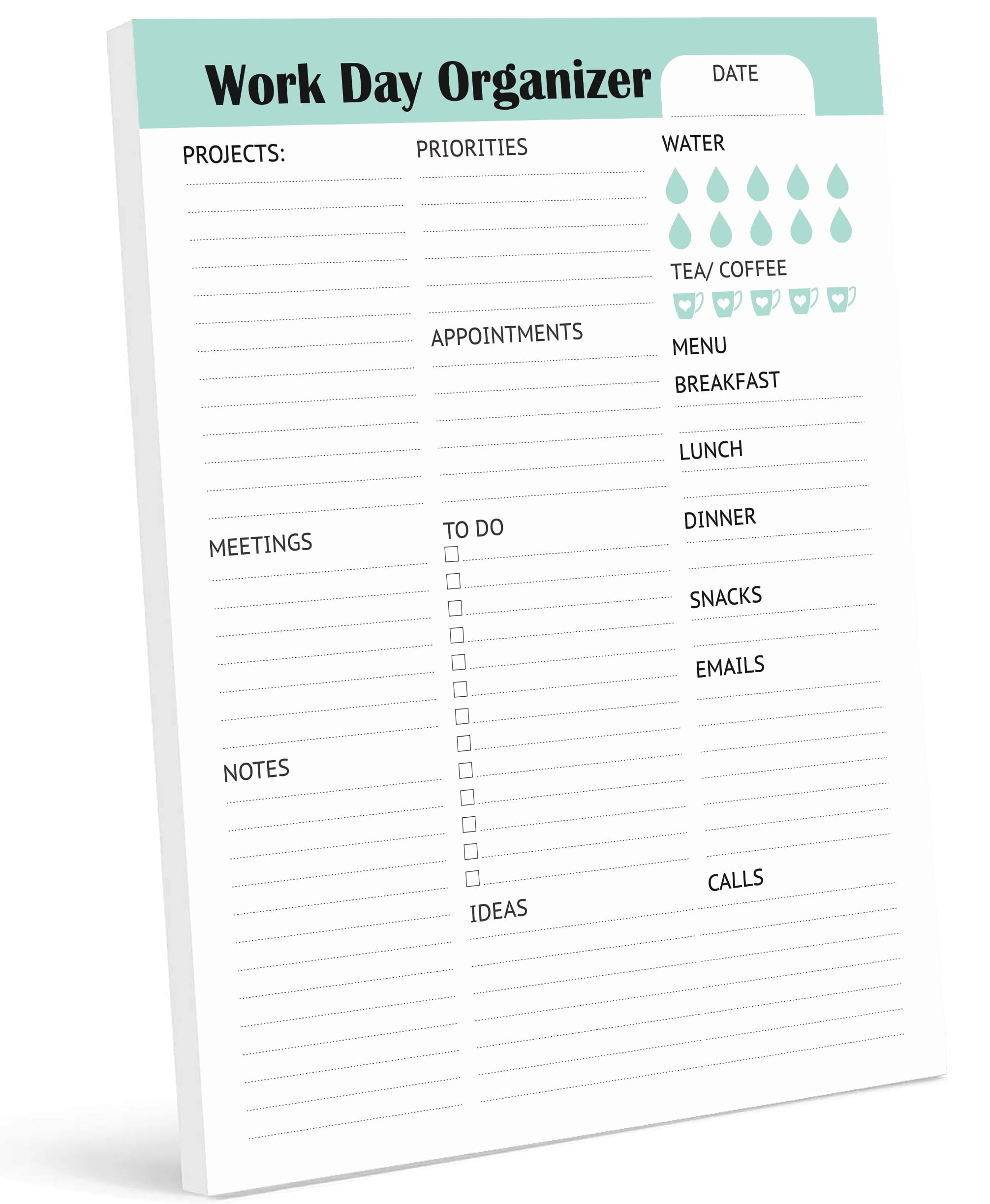 Inkdotpot Work Day Schedule Planner,Personal Organizer- Home- and ...