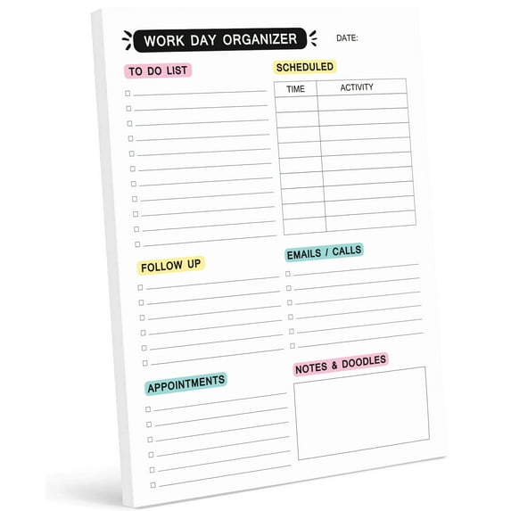 Inkdotpot Work Day Schedule Planner,Personal Organizer- Home- and ...