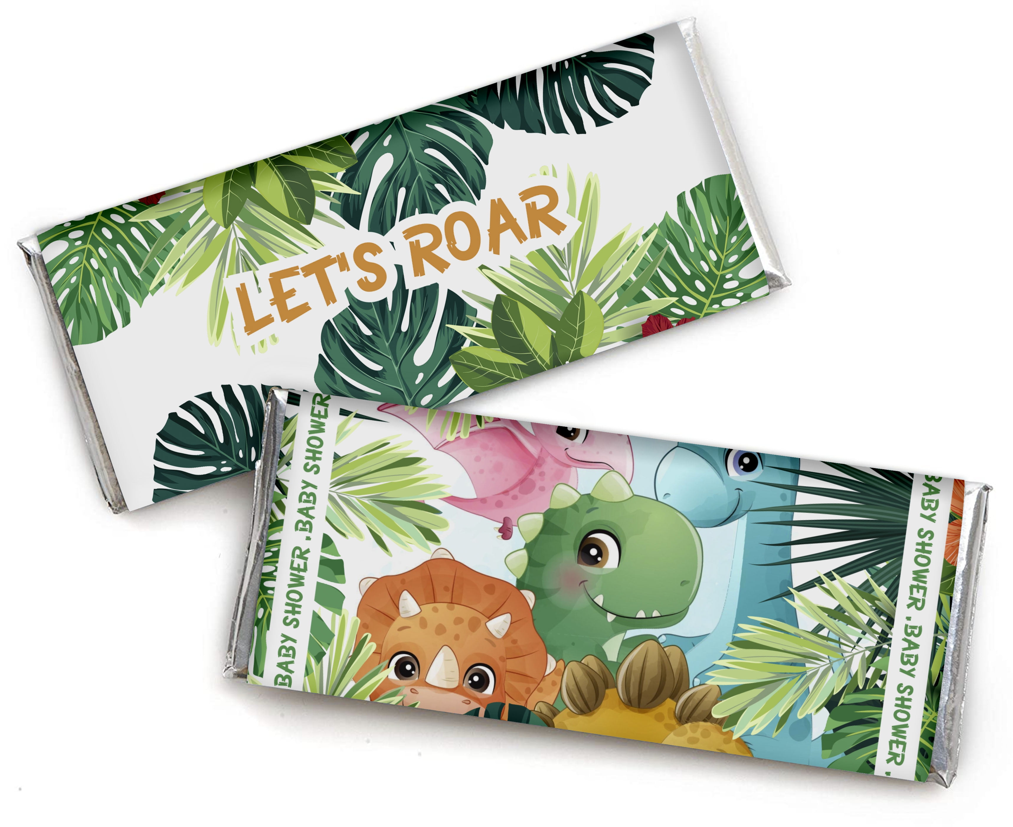InkdotpotChocolate Bar Wrapper LabelsForBaby ShowerDinosaur , Girl ...
