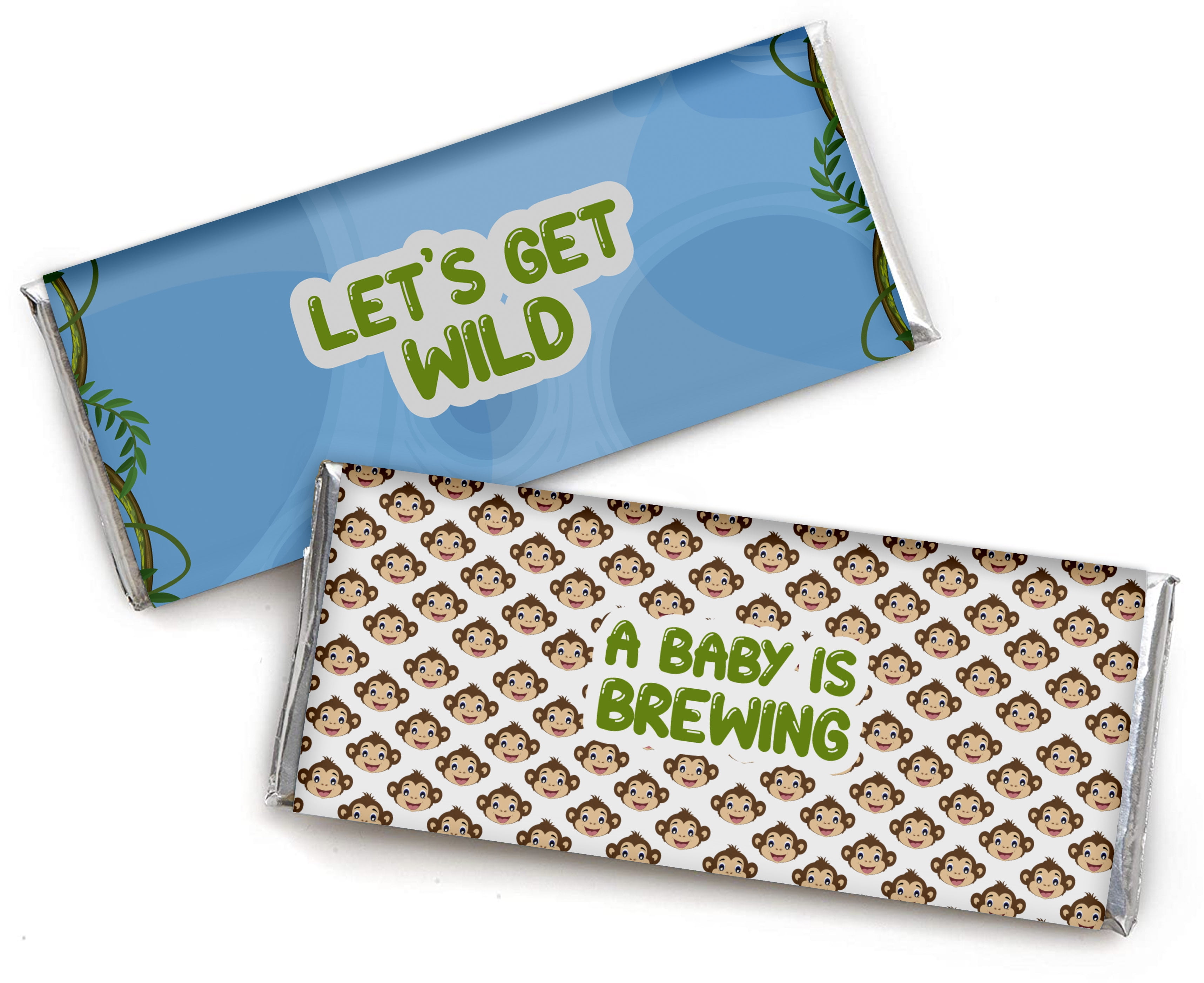 InkdotpotChocolate Bar Wrapper LabelsForBaby ShowerJungle , Girl ...
