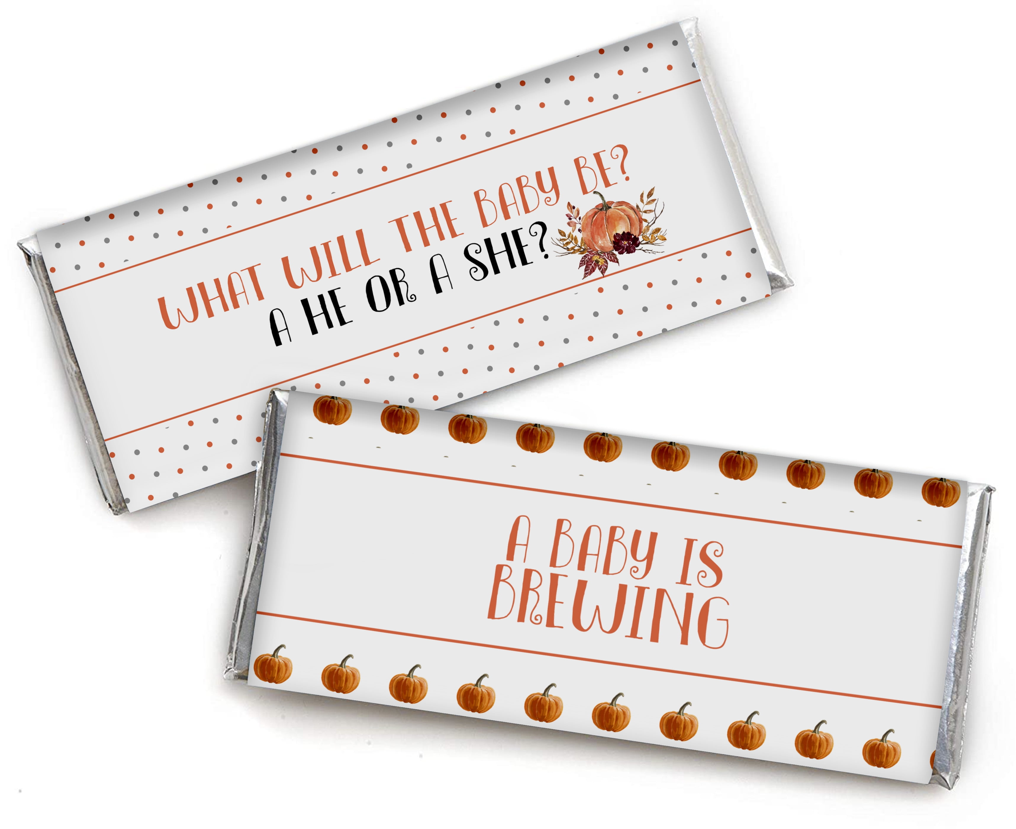 InkdotpotChocolate Bar Wrapper LabelsForBaby ShowerLittle Pumpkin ...