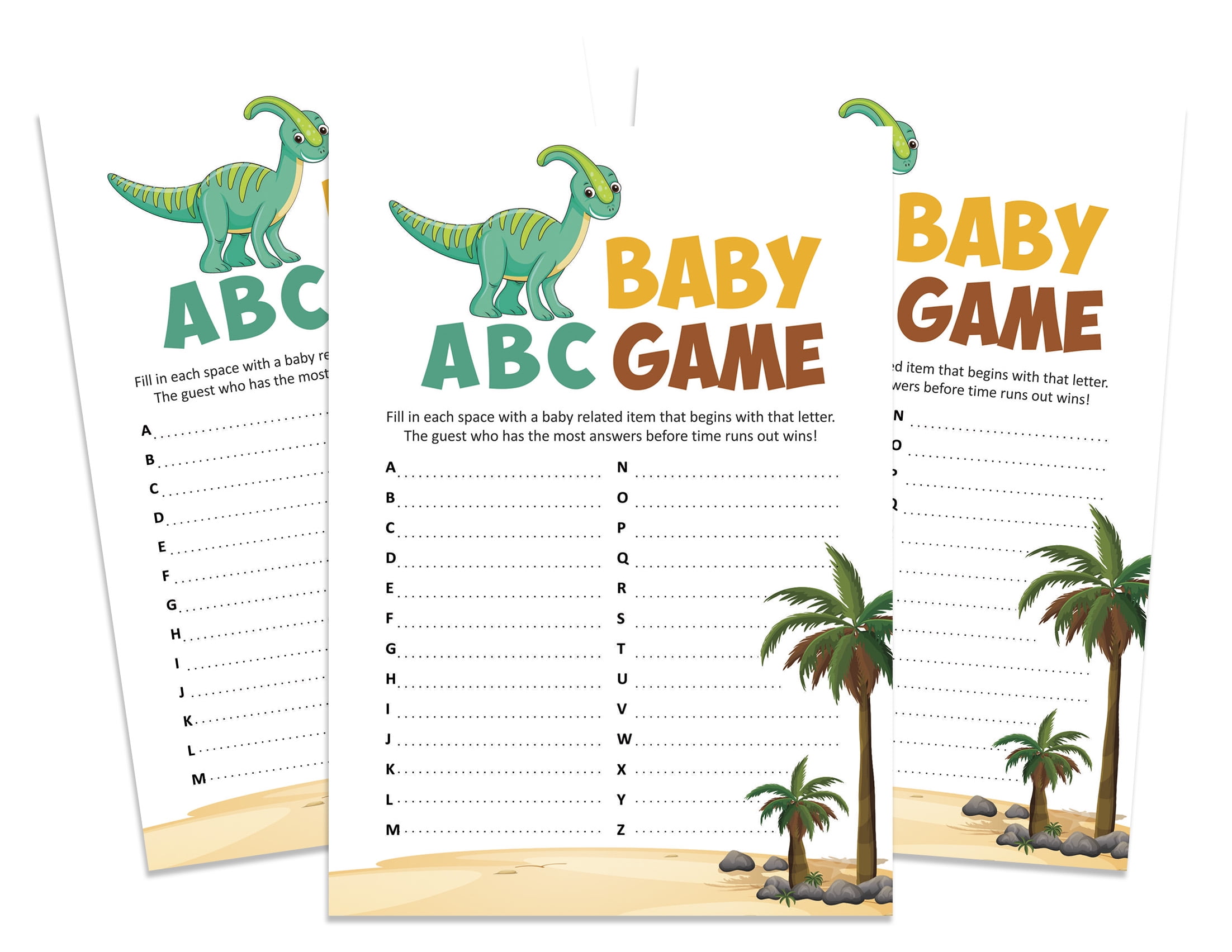 InkdotpotPack of 50,BoyBabyShower Party Collection, Baby ABC Game,Fun ...