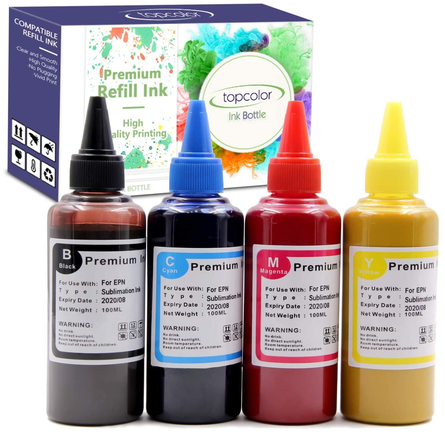 Inkjet Printer Ink Sublimation Ink Refill Bottles For Inkjet, ‎Cyan ...