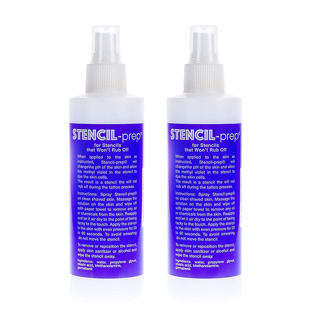 Inkjet Stencil Prep Spray 8oz-Smudge-Proof Stencil Transfer Solution (2 ...