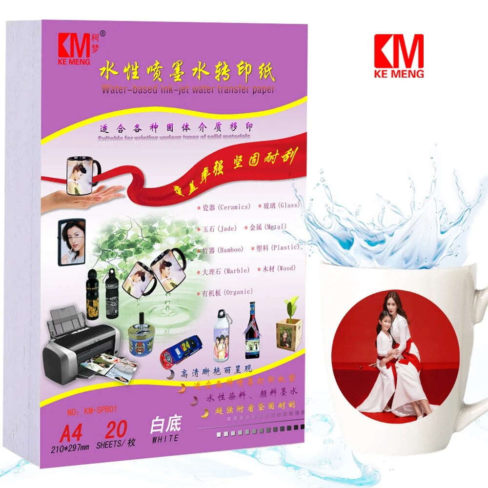 Inkjet clear Water Transfer Paper Print White Paper waterSlide Decal ...
