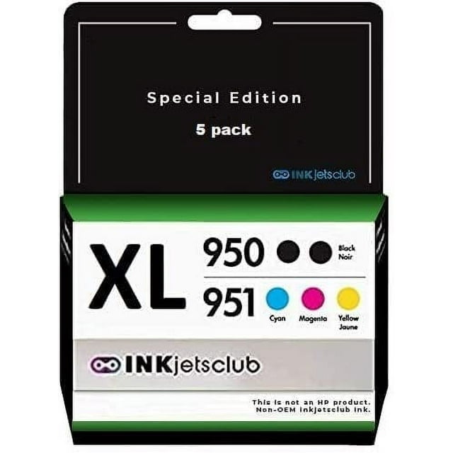 Free Shipping! Inkjetsclub HP 950XL and 951XL High Yield Compatible Ink ...