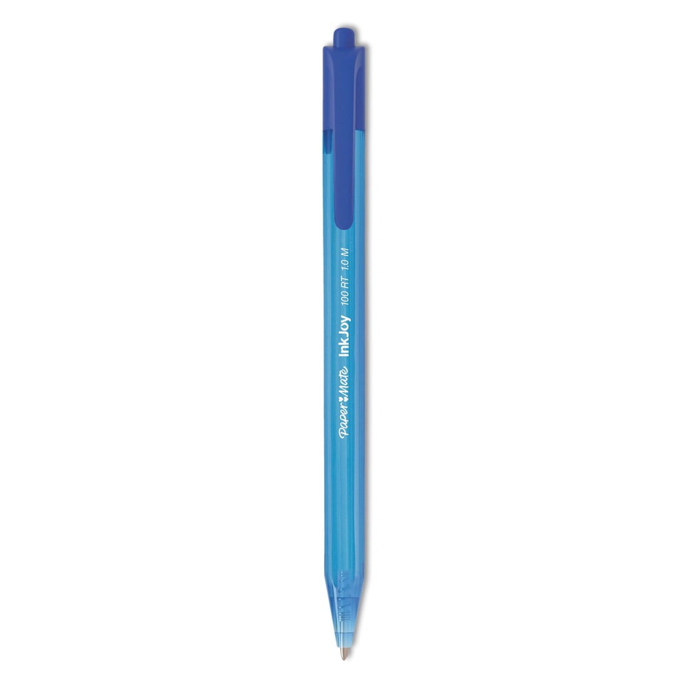 Paper Mate 1951253 InkJoy 100 RT 1 mm Retractable Ballpoint Pen - Blue ...