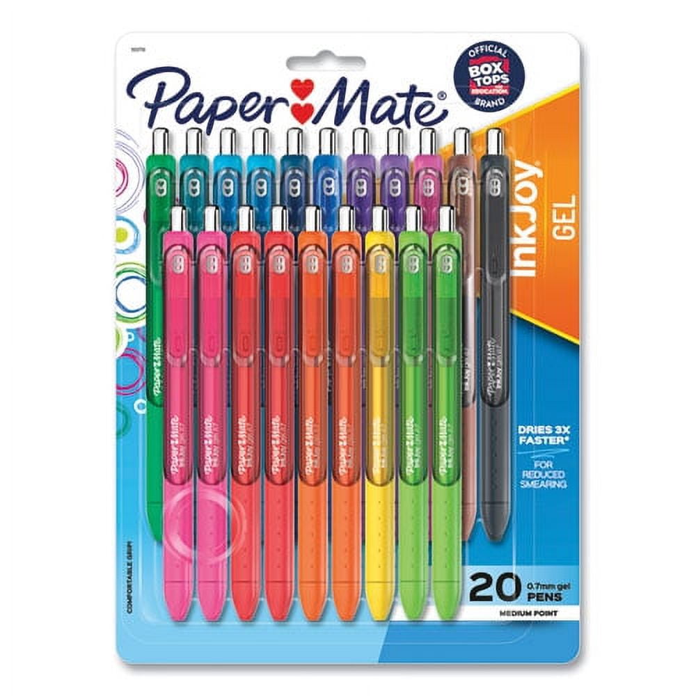 Inkjoy Gel Pen, Retractable, Medium 0.7 Mm, Assorted Ink And Barrel ...