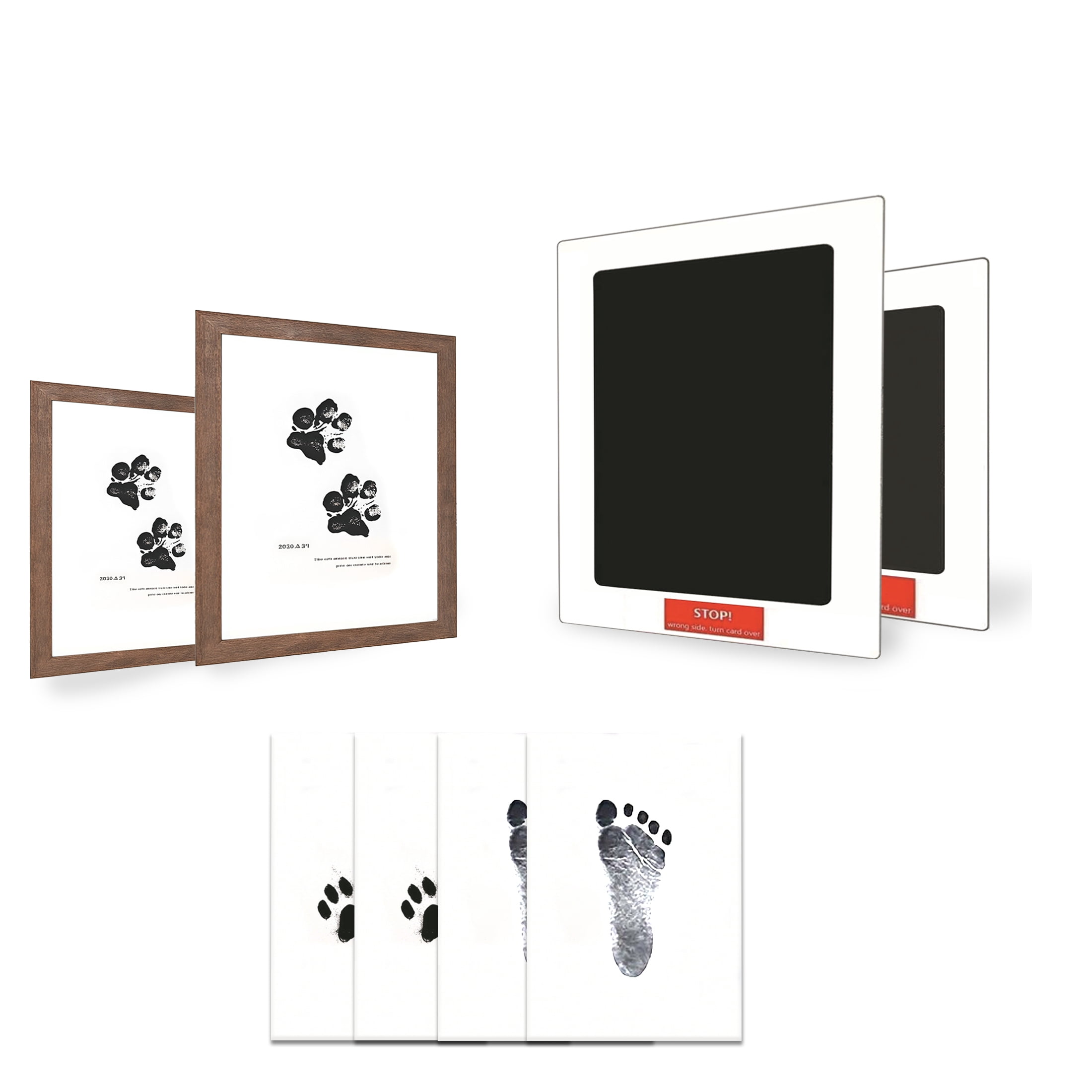Inkless Baby & Pet Paw Print Kit – DIY Handprint Keepsake with Walnut ...