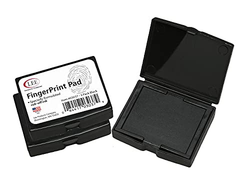 Inkless Fingerprint Pad, 2.25" x 1.75", Black, 3/Pack - Walmart.com