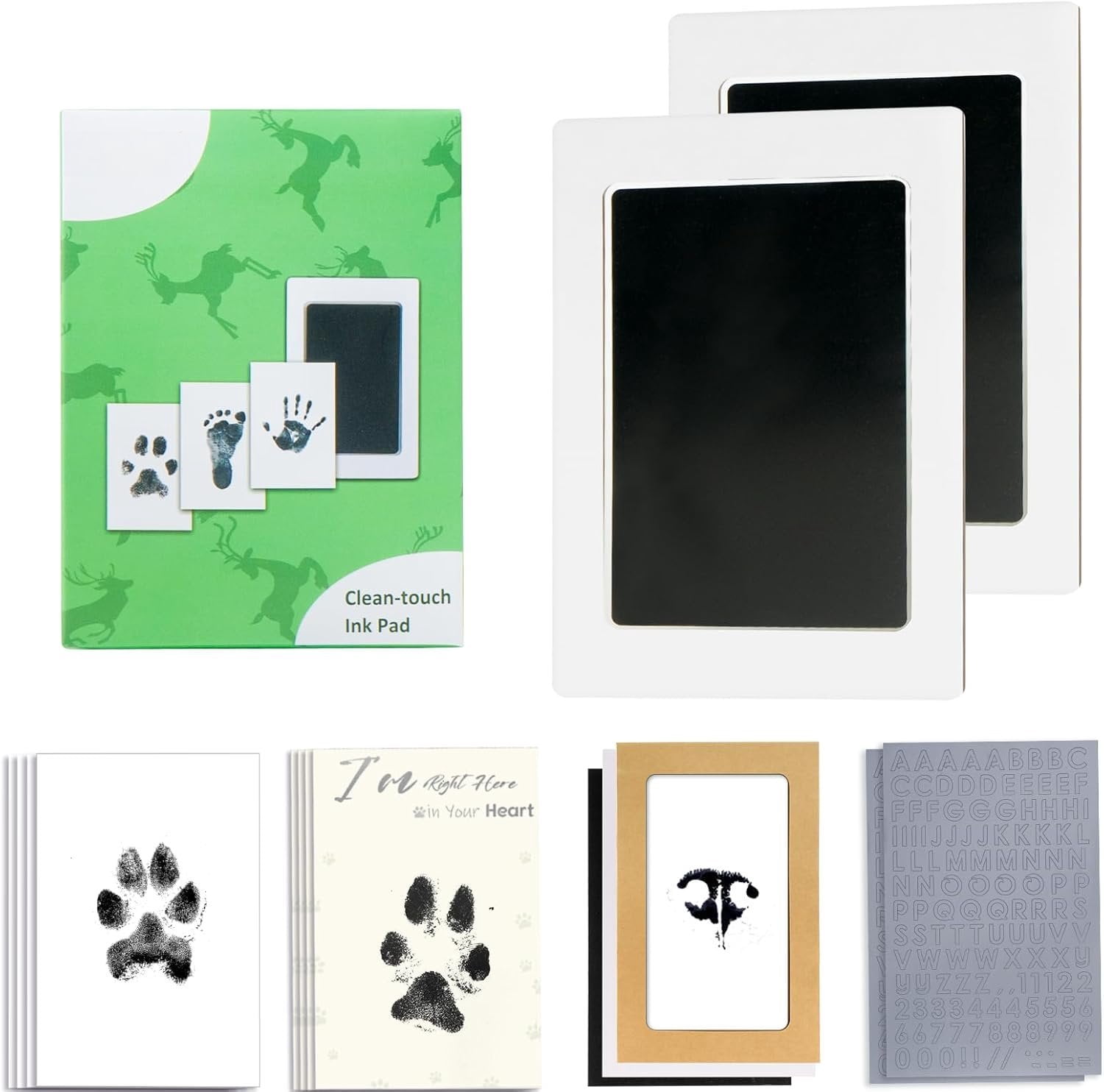 Inkless Paw Print Kit, Paw Print Kit, Nose Print Kit,Clean Ink Pads and ...