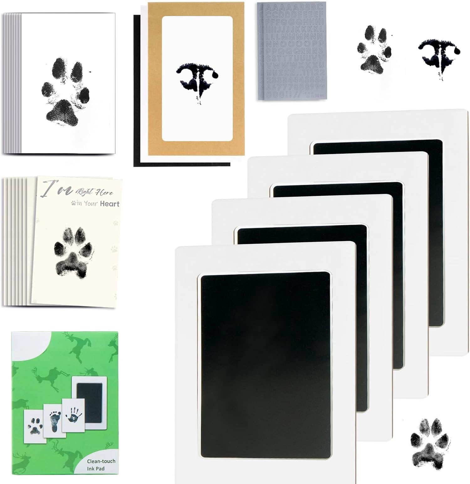Inkless Paw Print Kit, Paw Print Kit, Nose Print Kit,Clean Touch Ink ...