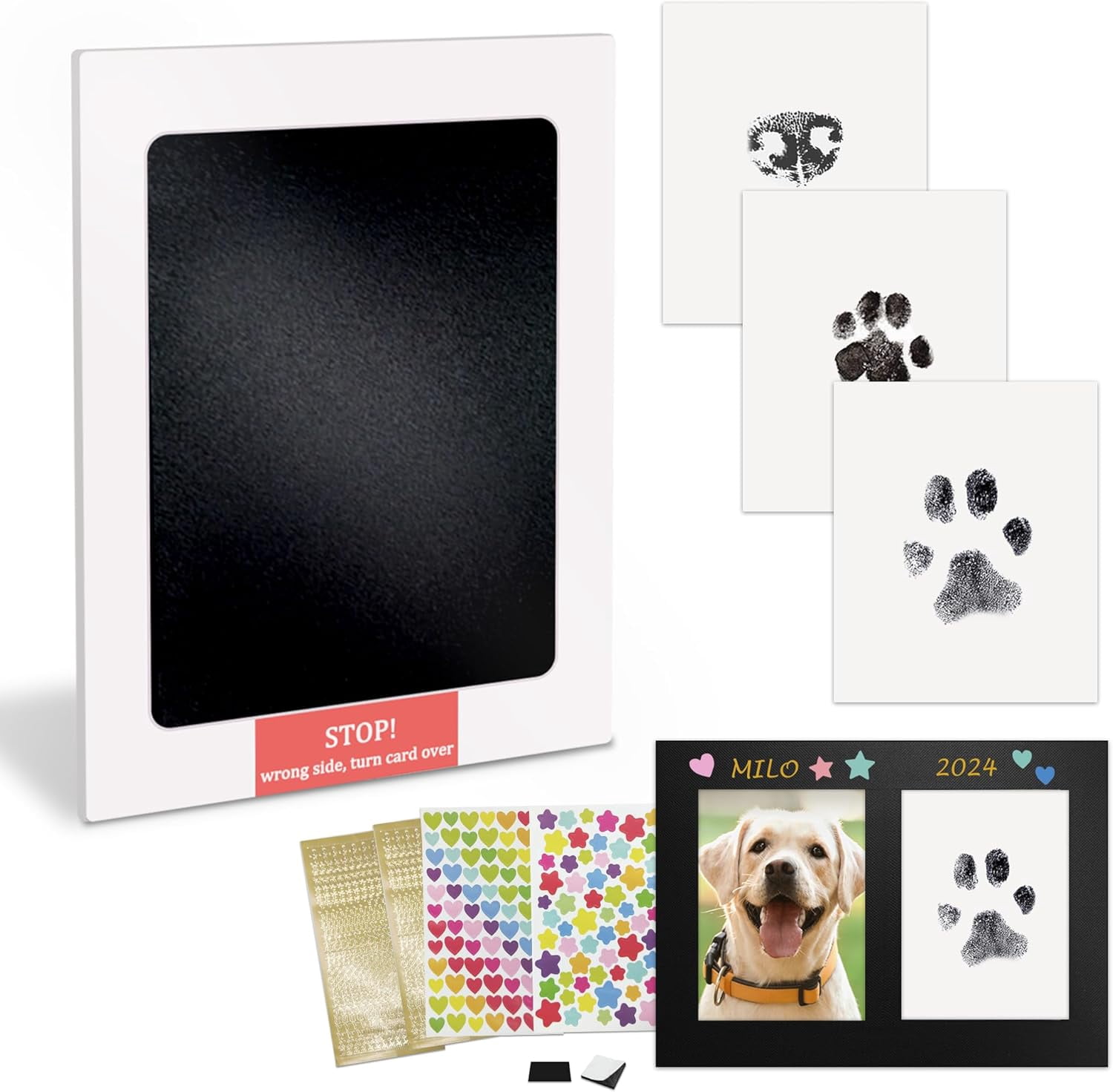 Inkless Paw Print Kit,[] Pet Safe Clean Touch Ink Pad,Mess-Free Paw ...