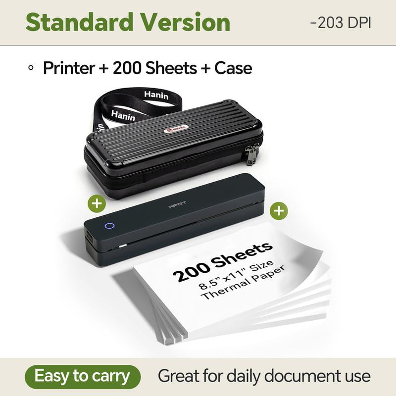 Inkless Portable Printer – Wireless Bluetooth Thermal Printer for ...