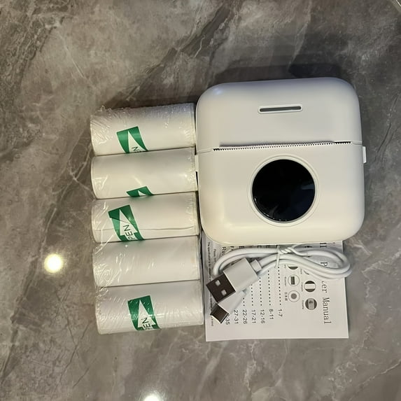 Inkless Portable Thermal Printer: USB-C Rechargeable Mini Printer for ...