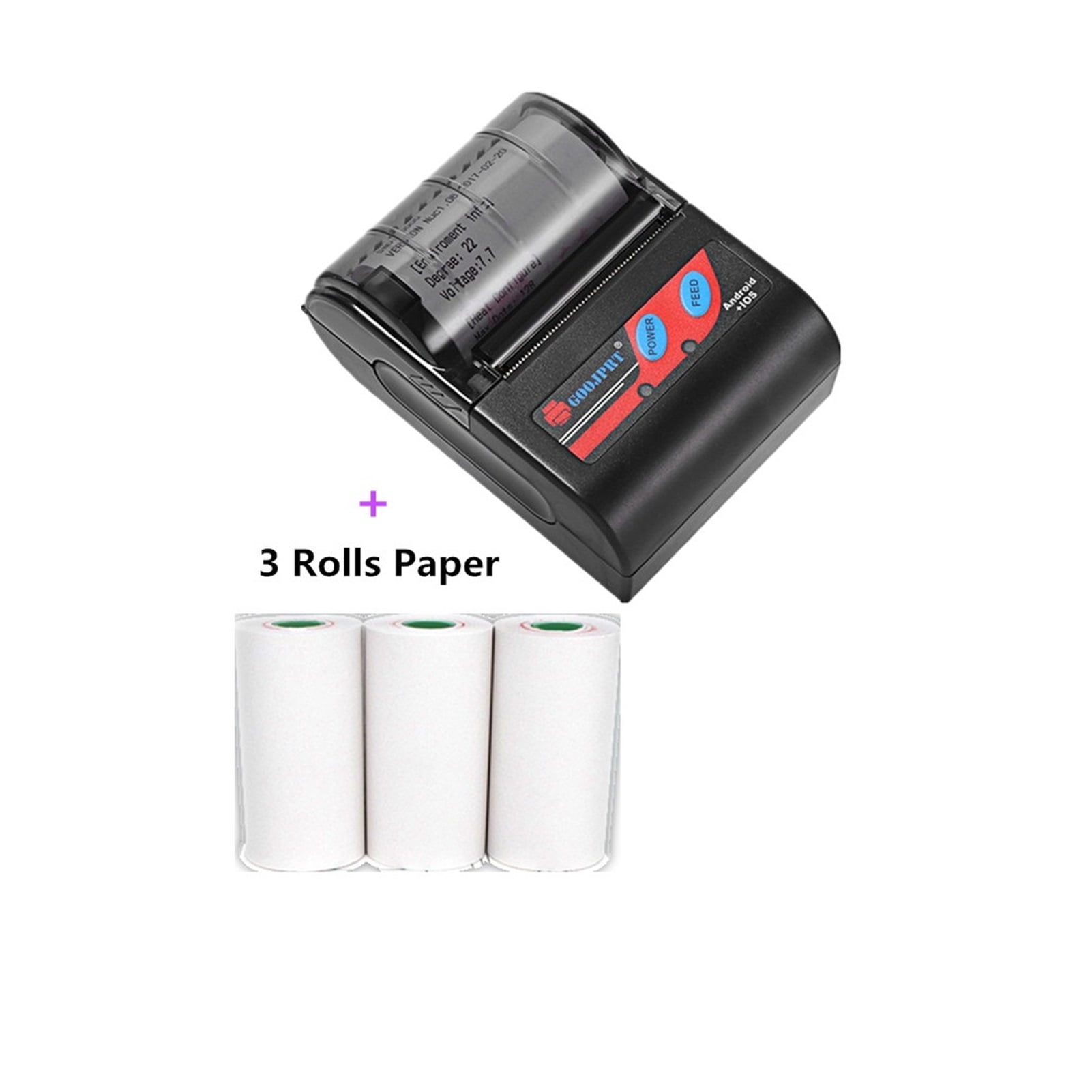Inkless Portable Wireless Notes Printer 58mm Mini Bluetooth POS Thermal ...