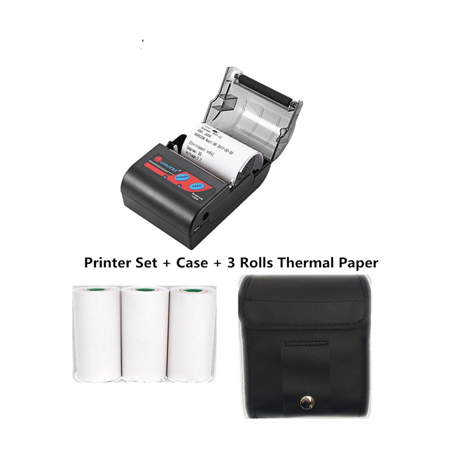 Inkless Portable Wireless Notes Printer 58mm Mini Bluetooth POS Thermal ...