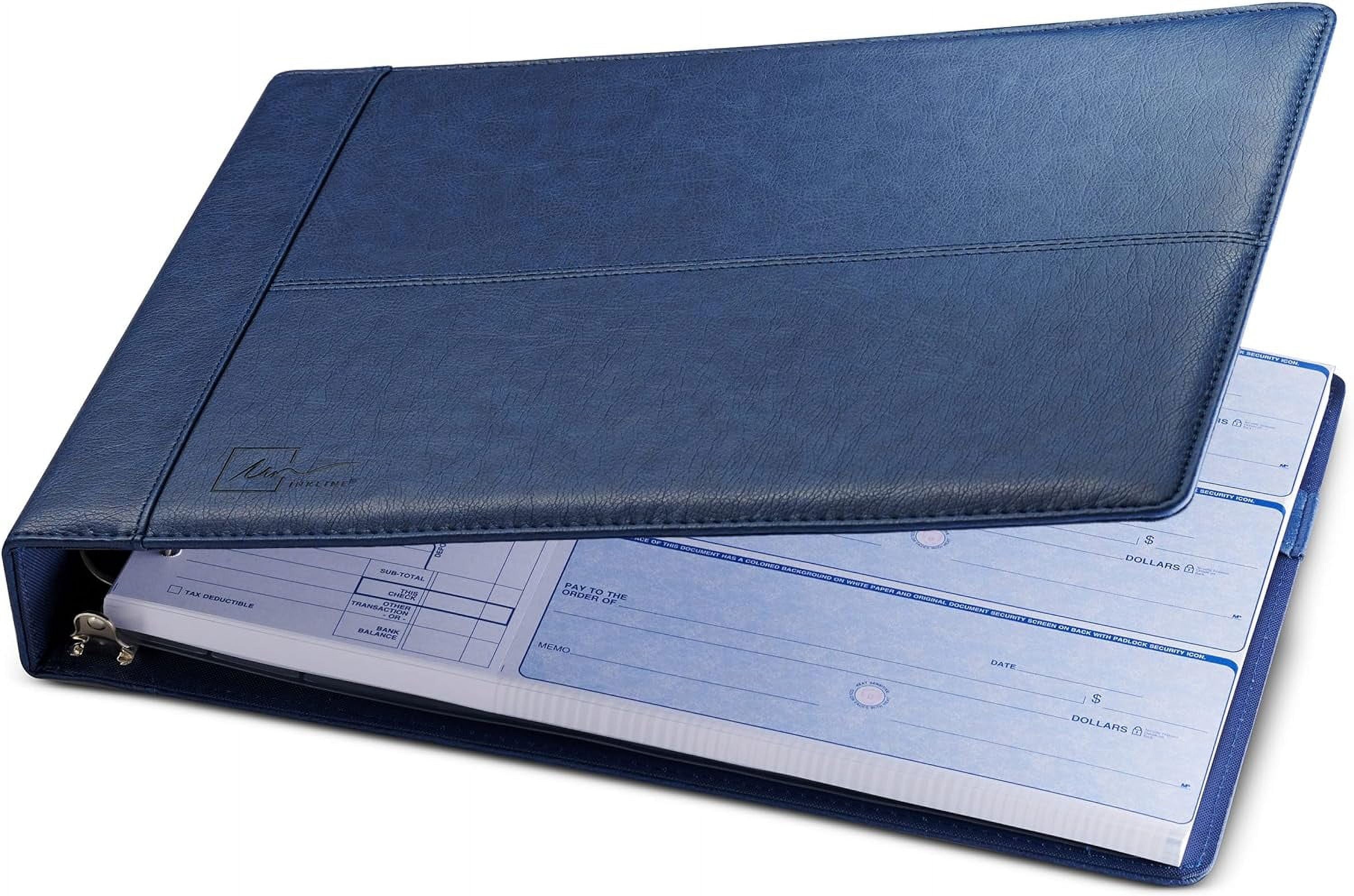 Inkline 7-Ring Check Binder 500 Check Capacity Portfolio Organizer ...