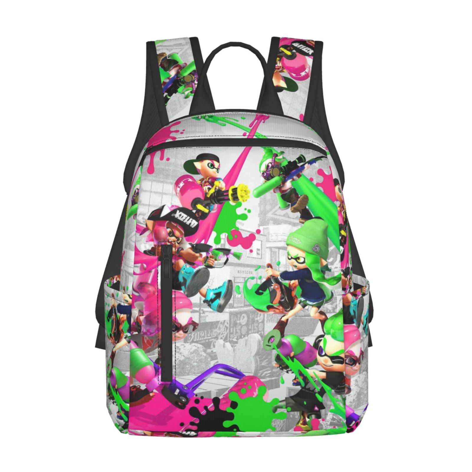 Inkling Battle Splatoon Backpack Unisex Daypack Adjustable Lightweight ...