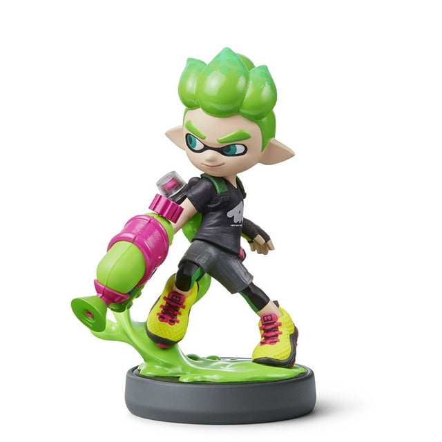 Inkling Boy Neon Green, Nintendo Splatoon Series Amiibo, NVLCAEAK ...