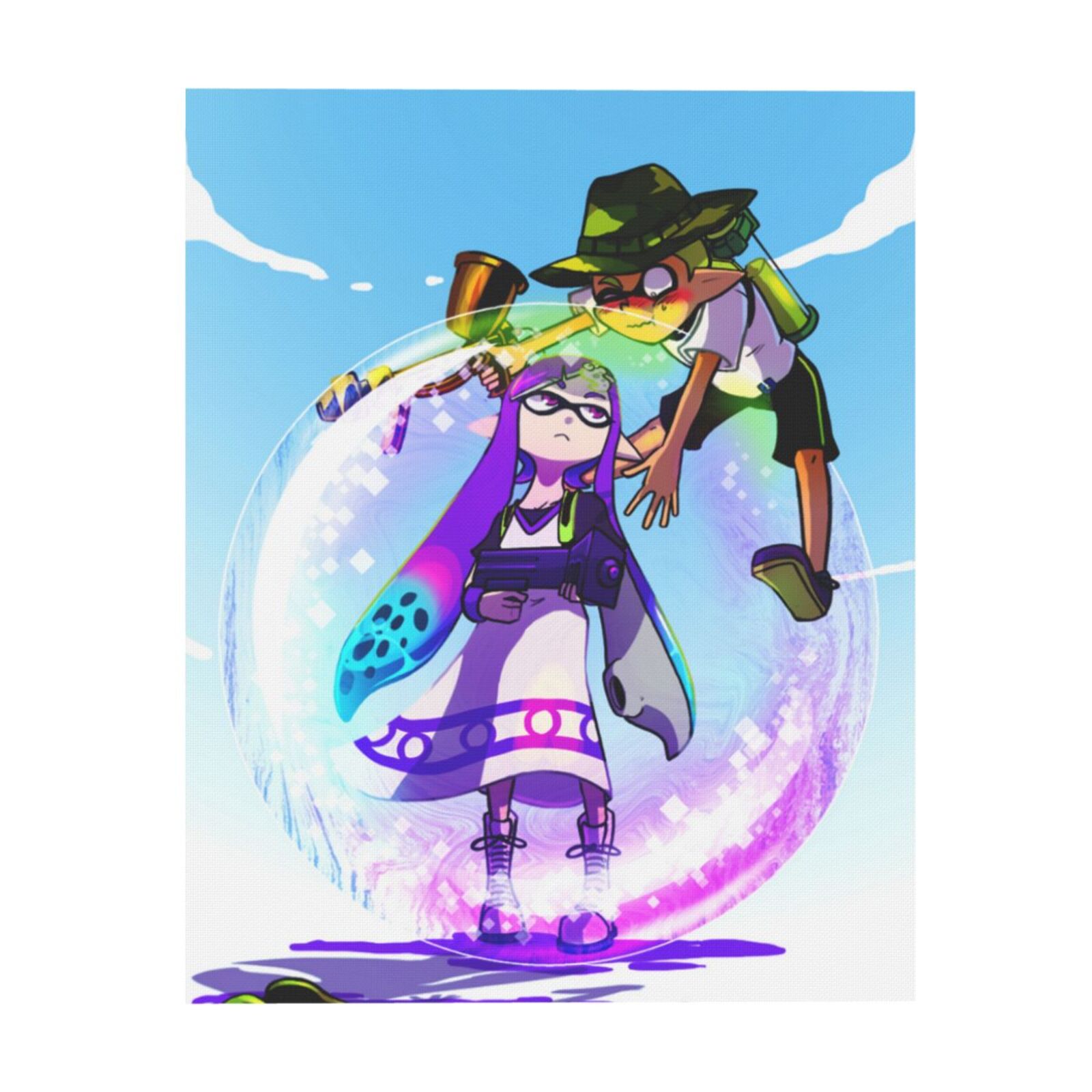 Inkling Splatoon Canvas Decorative Poster Gift Art Picture Painting ...