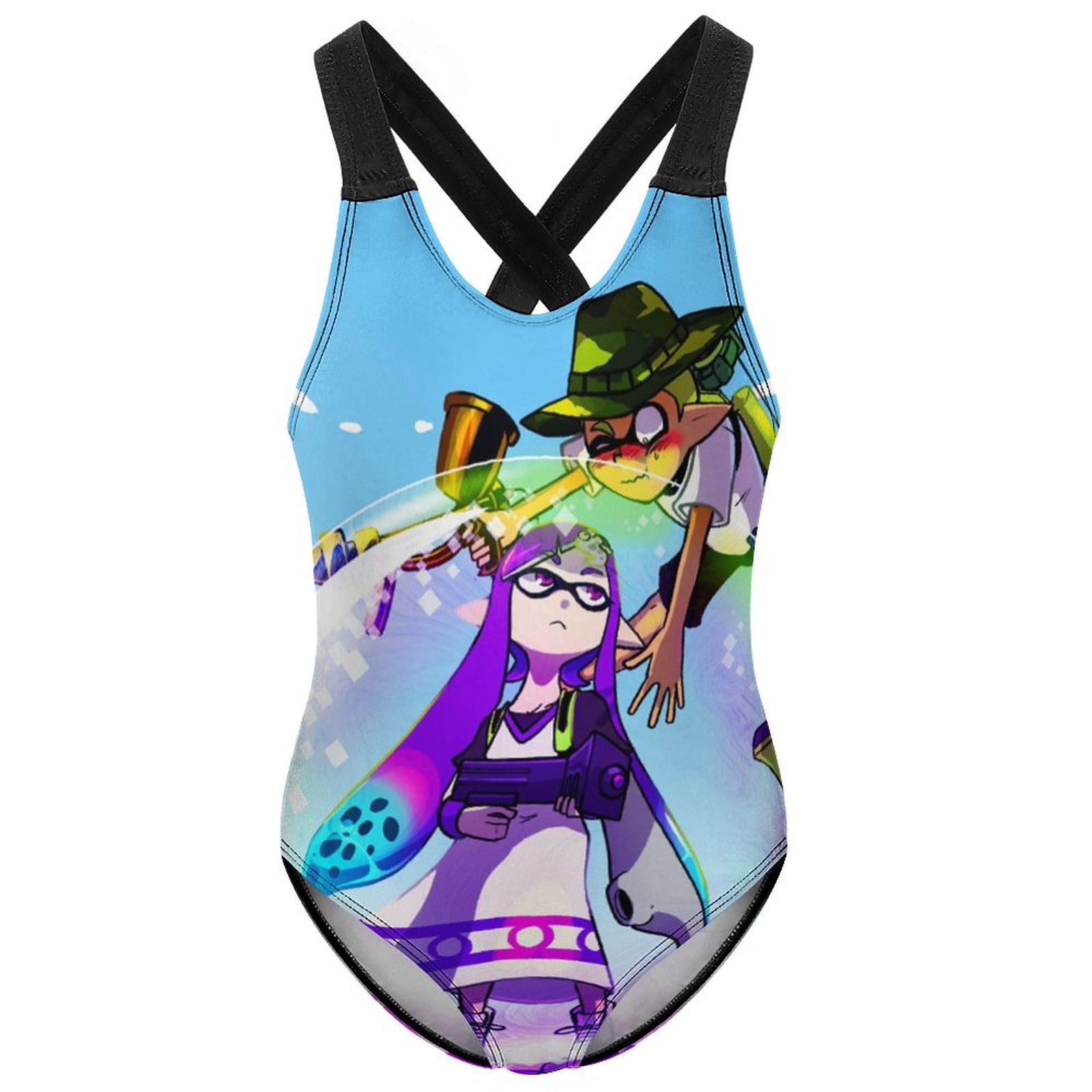 Inkling Splatoon Children's One-piece Swimsuit Summer Girl's Swimming ...