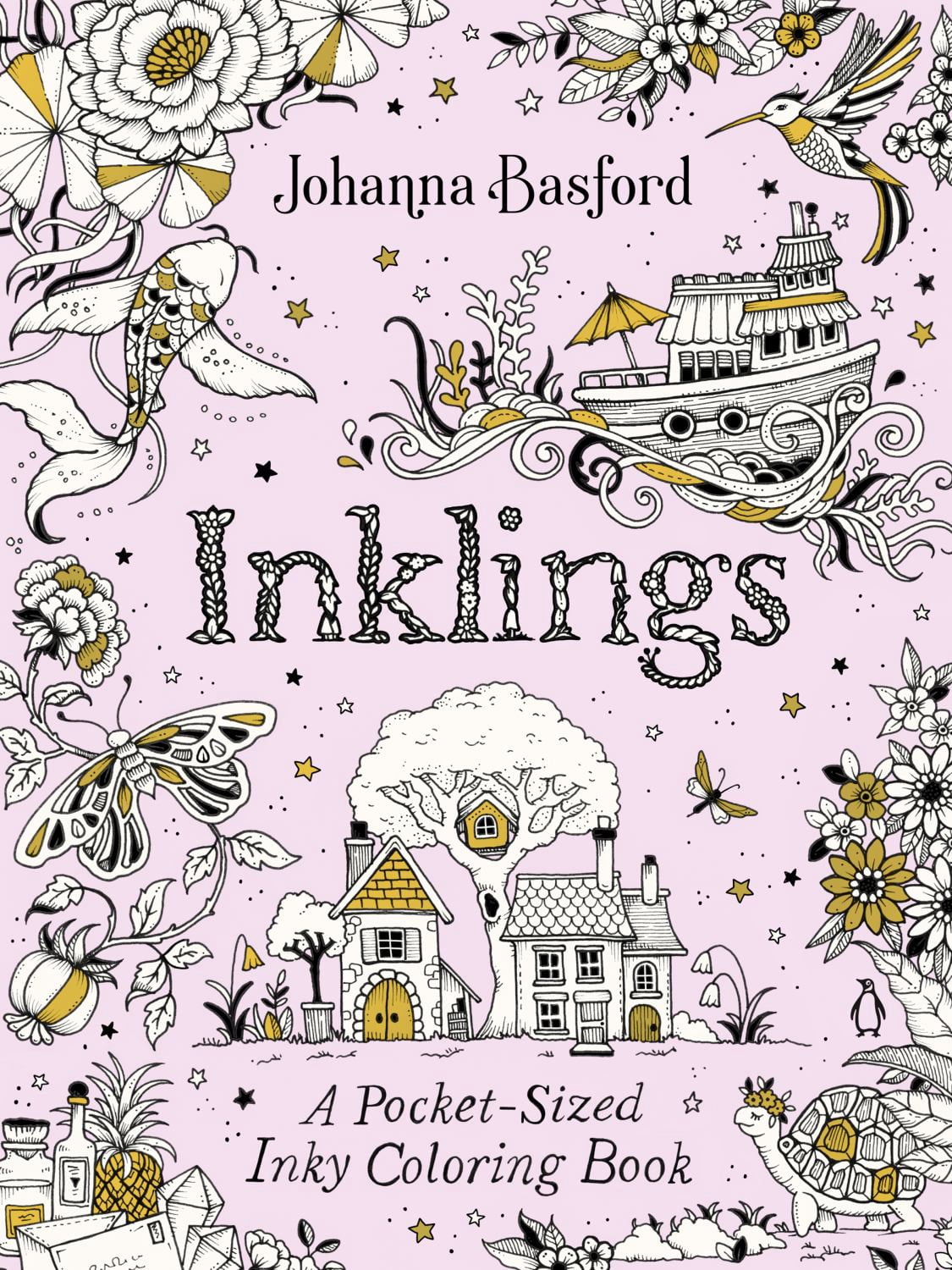 Inklings: A Pocket-Sized Inky Coloring Book, 80 pages (Paperback ...