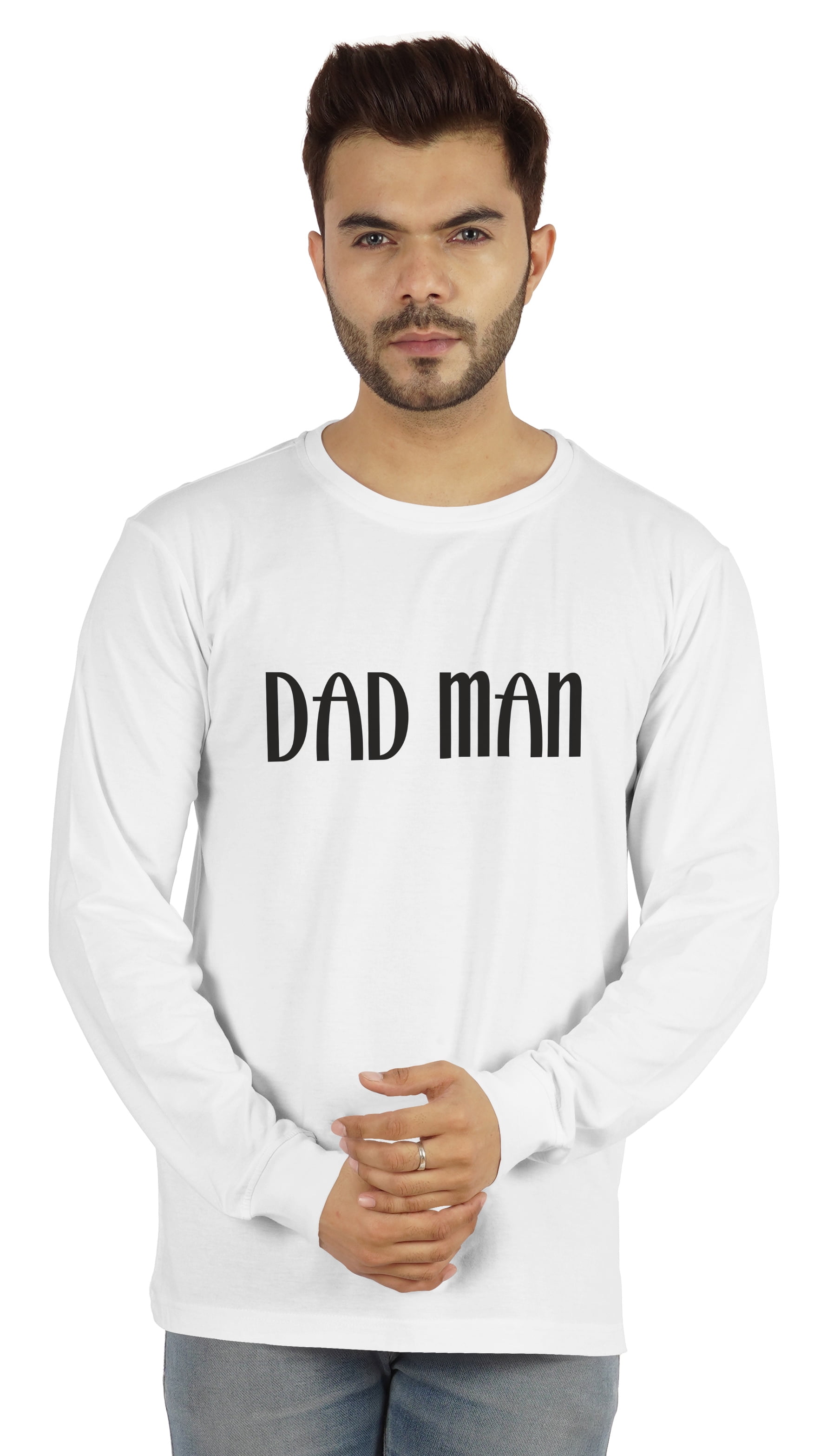 Inkmeso Dad Man Graphic Tshirt For Daddys Shirt Full Sleeve Mens Jersey ...