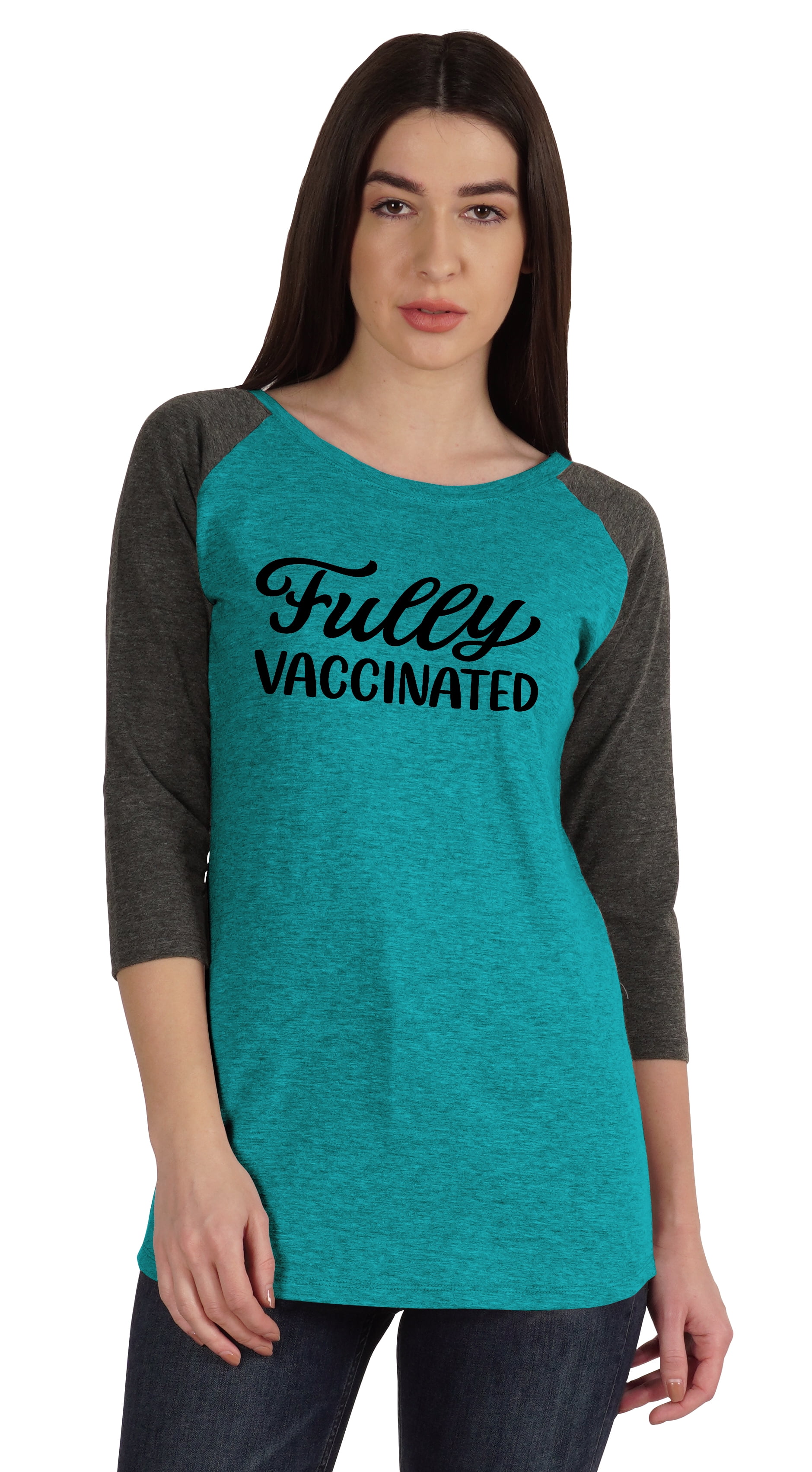 Inkmeso Fully Vaccinated Funny Pro-Vaccine Boat Neck T-shirt For Womens ...