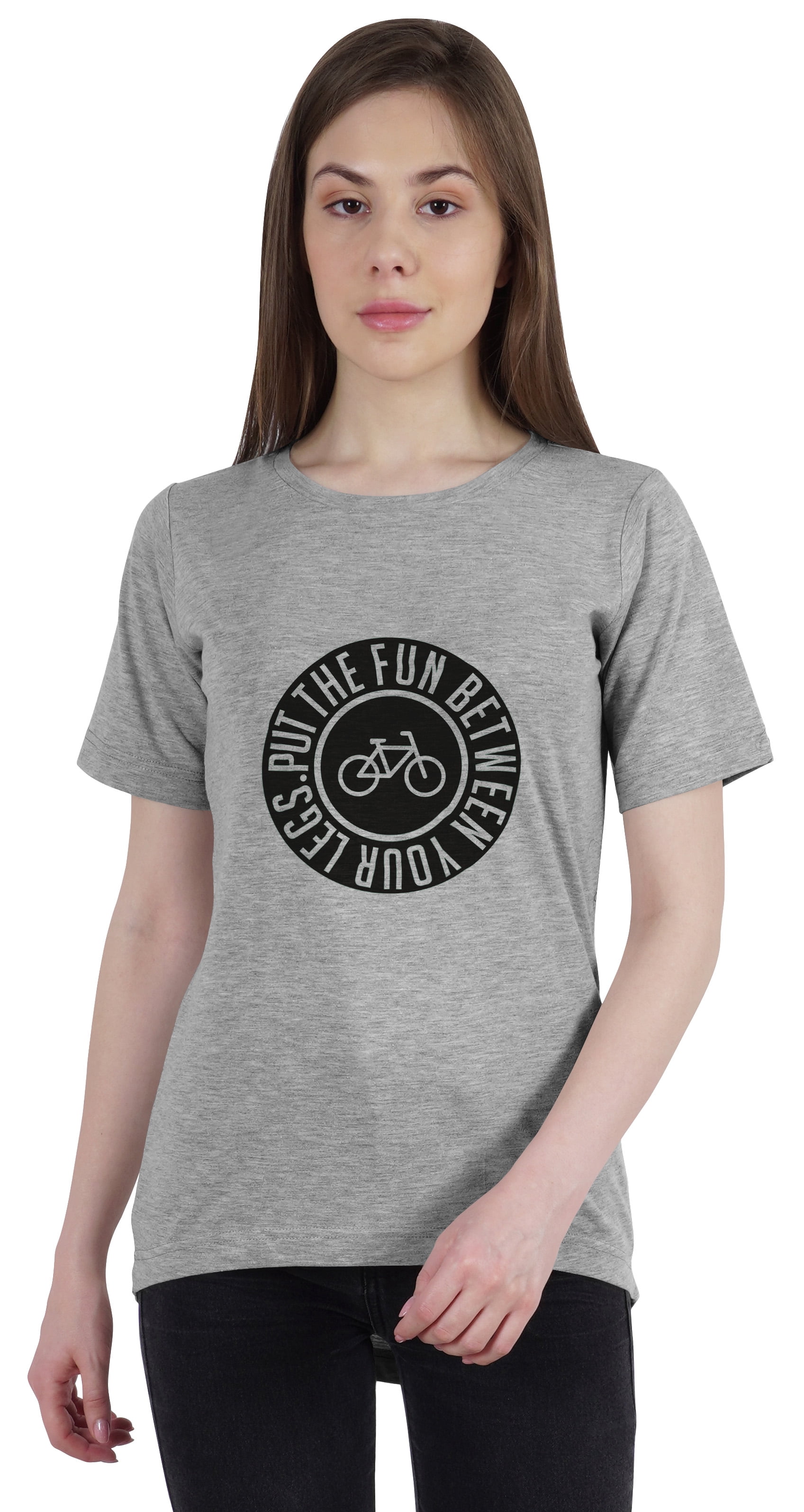 Inkmeso Graphic Novelty Tee for WoMen's Put The Fun Between Your Legs ...