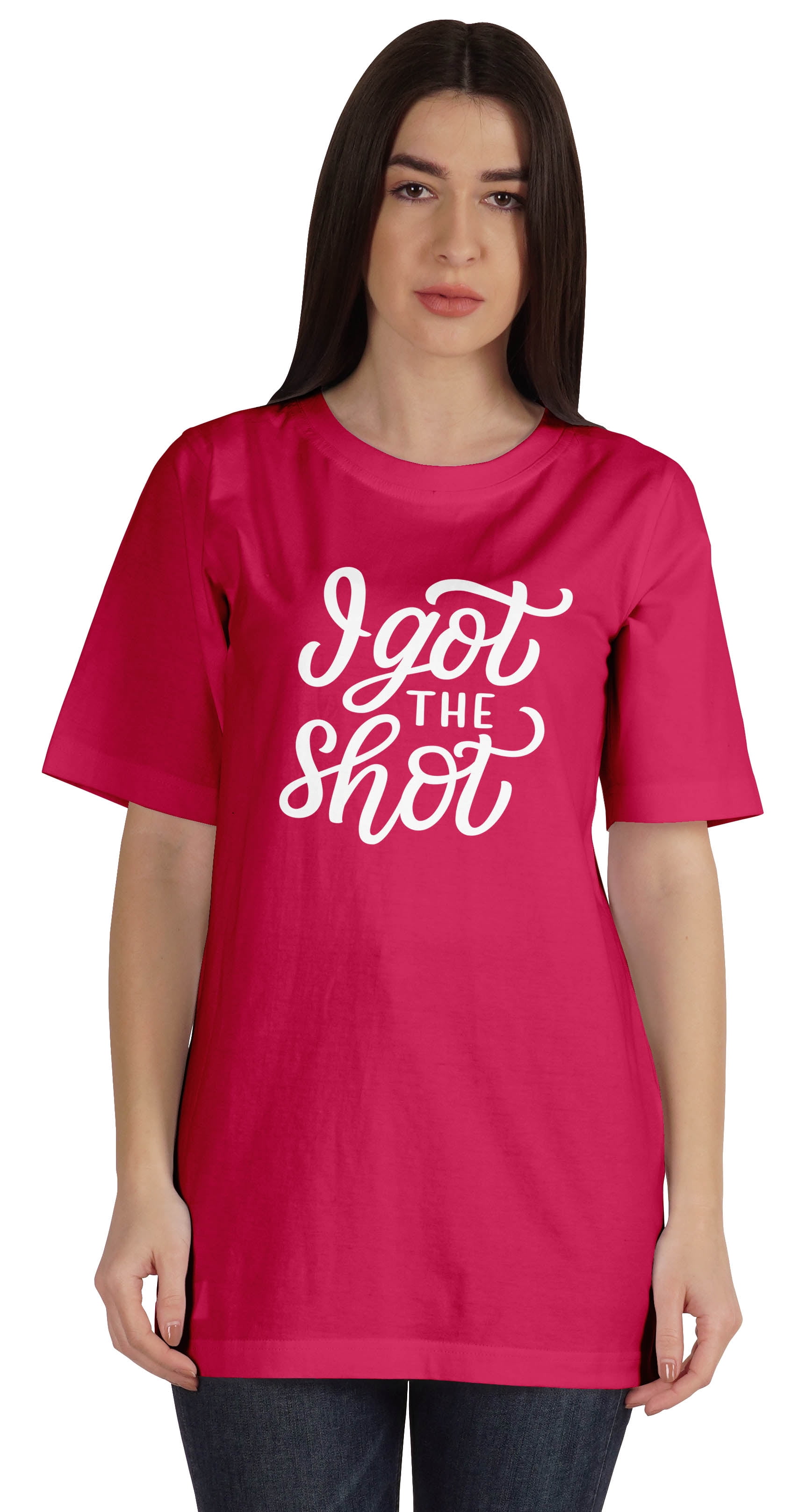 Inkmeso I Got The Shot Funny Pro-Vaccine Crew Neck T-shirt For Womens ...