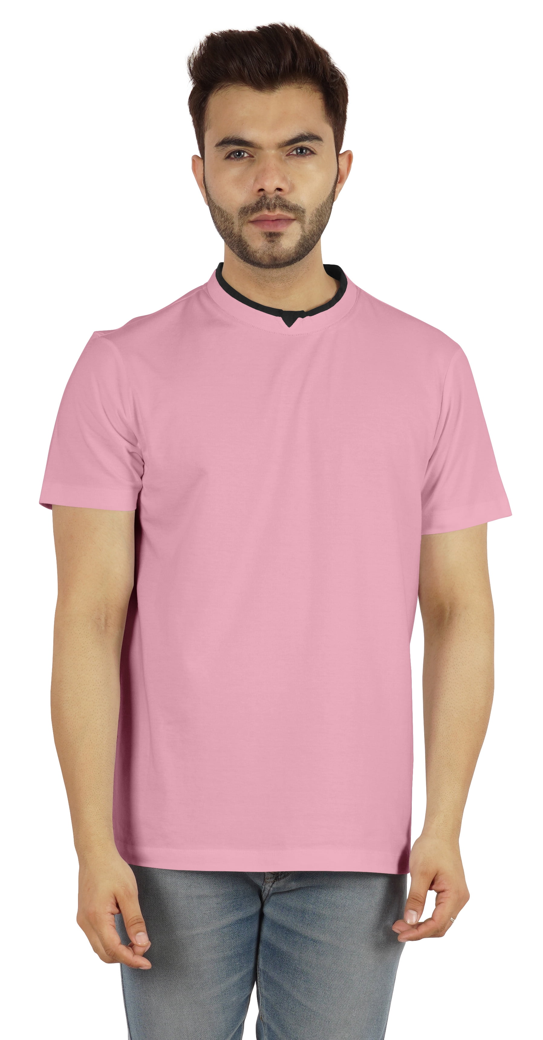 Inkmeso Men's Basic Round Neck Shirt Regular Fit Solid Short Sleeve T ...