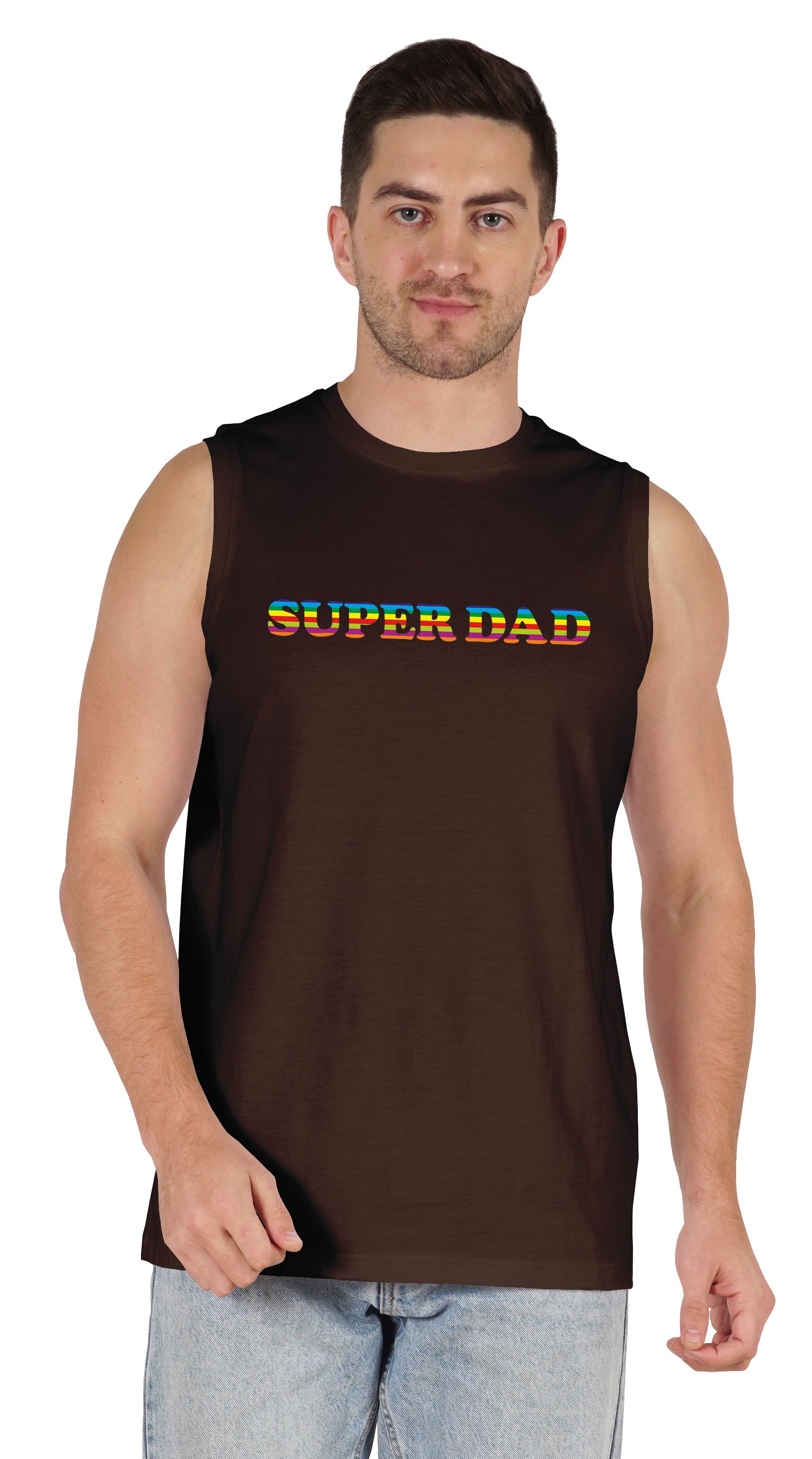 Inkmeso Men's Tshirt Printed Graphic "Super Dad" Tshirt For Best Daddy ...