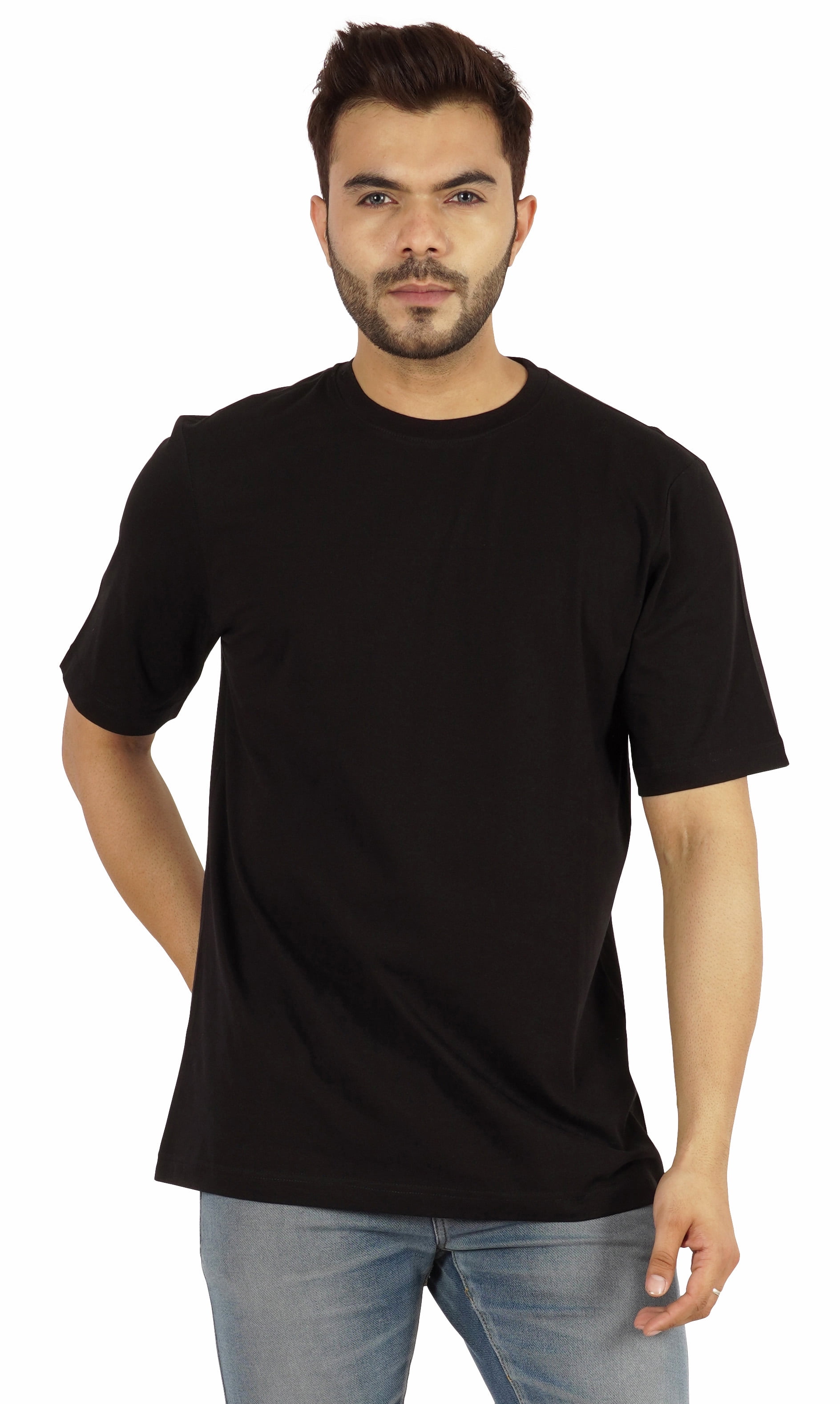 Inkmeso Mens Crew Neck Cotton T-Shirt Basic Shirts Casual Short Sleeve ...