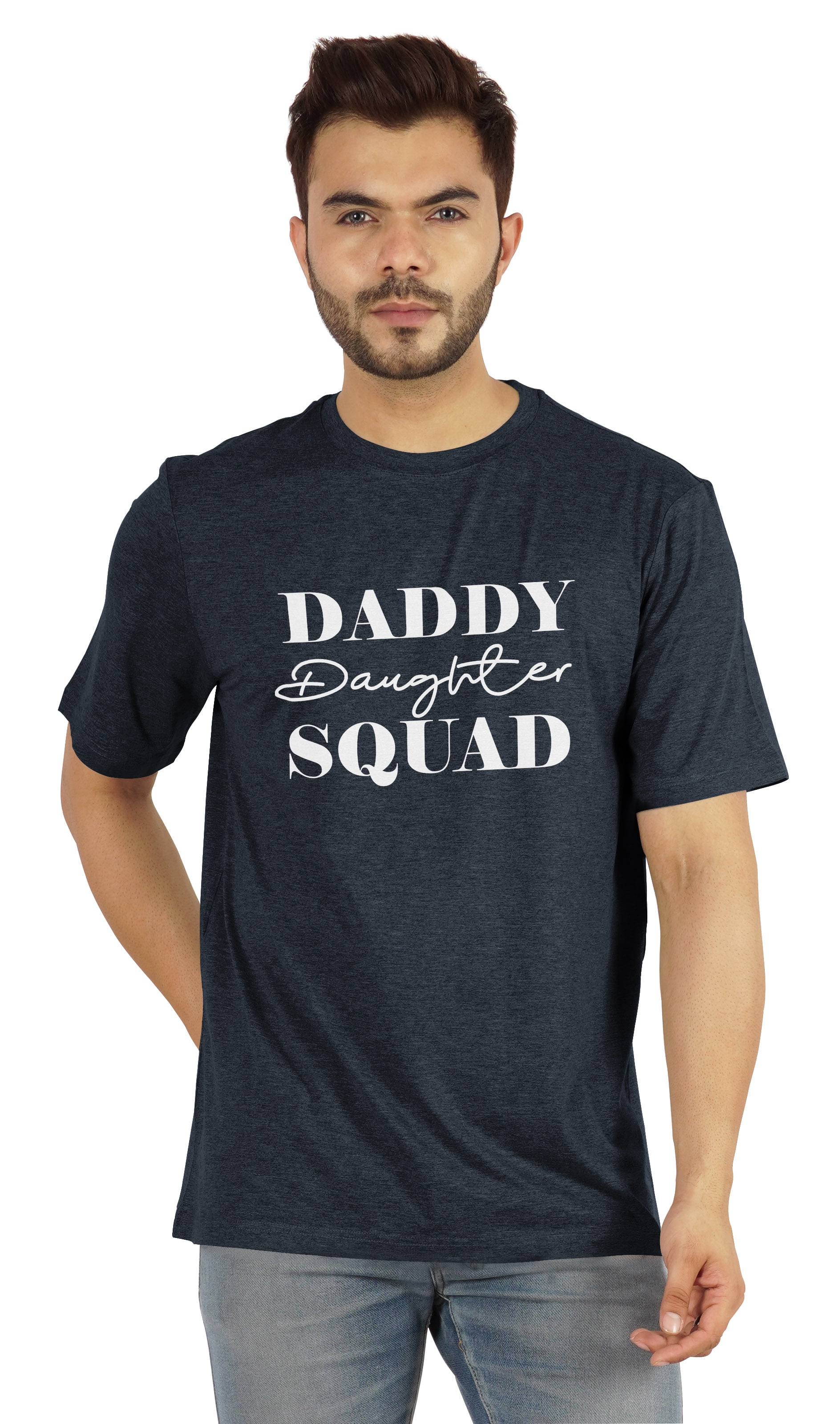Inkmeso Mens Graphic Printed T-shirt Daddy Daughter Squad Tshirt Crew ...