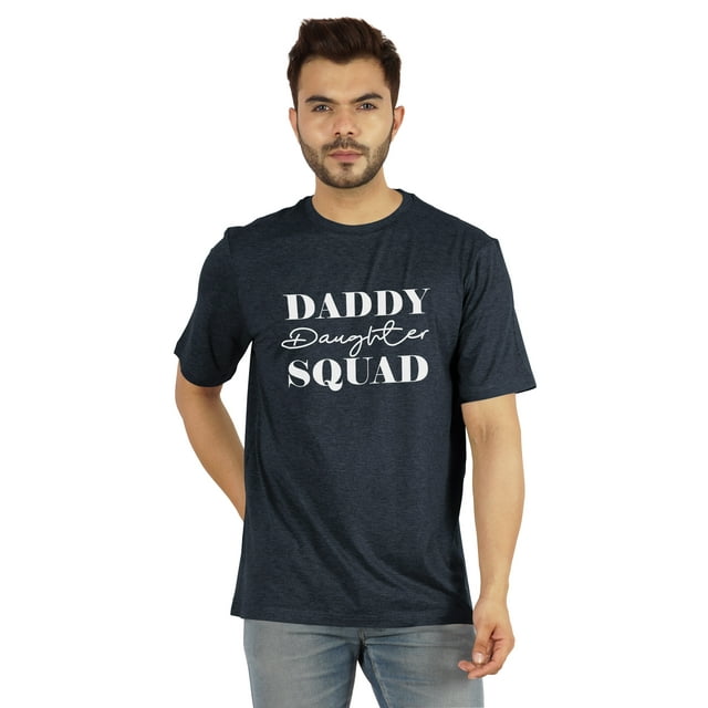 Inkmeso Mens Graphic Printed T-shirt Daddy Daughter Squad Tshirt Crew ...