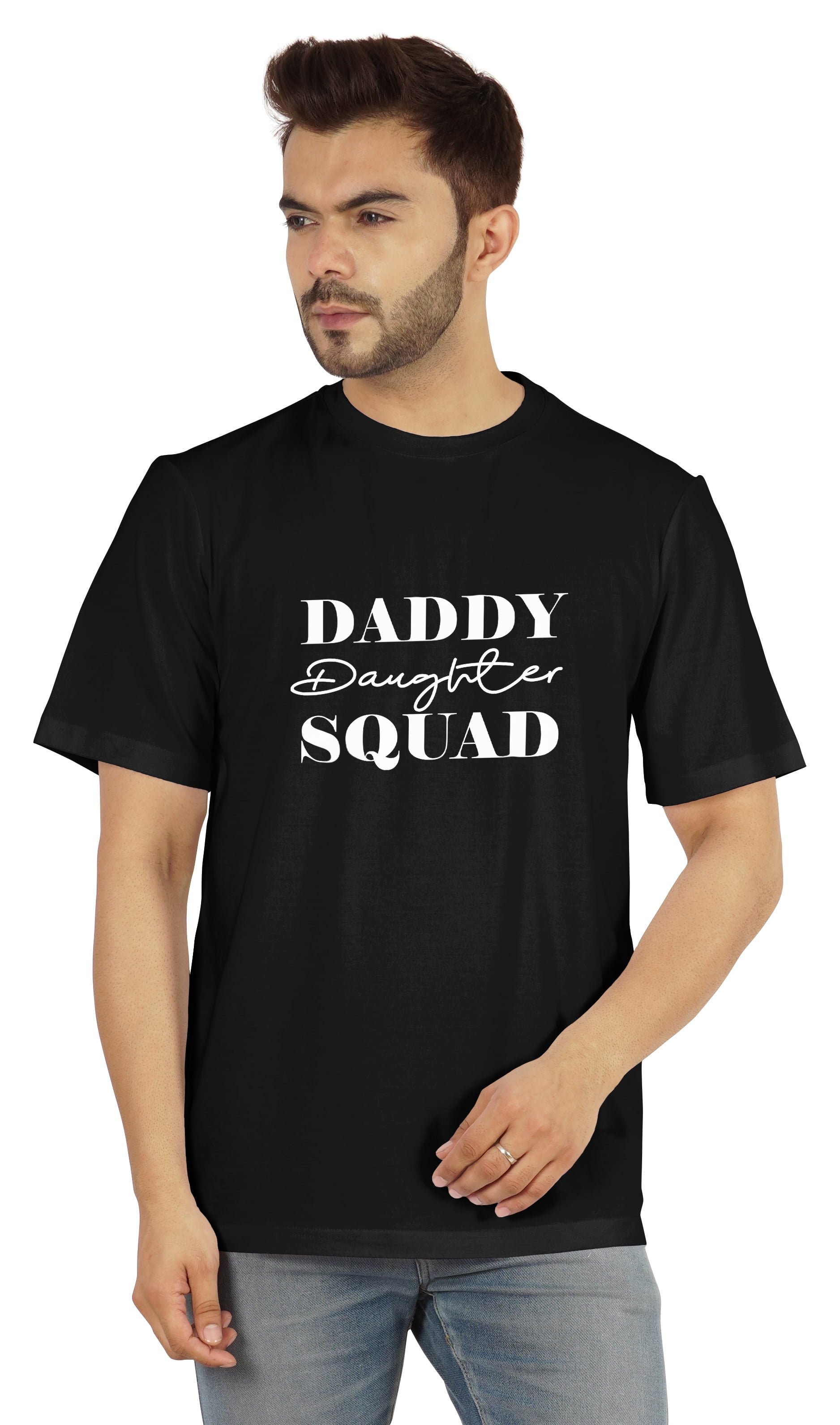 Inkmeso Mens Graphic Printed T-shirt Daddy Daughter Squad Tshirt Crew ...