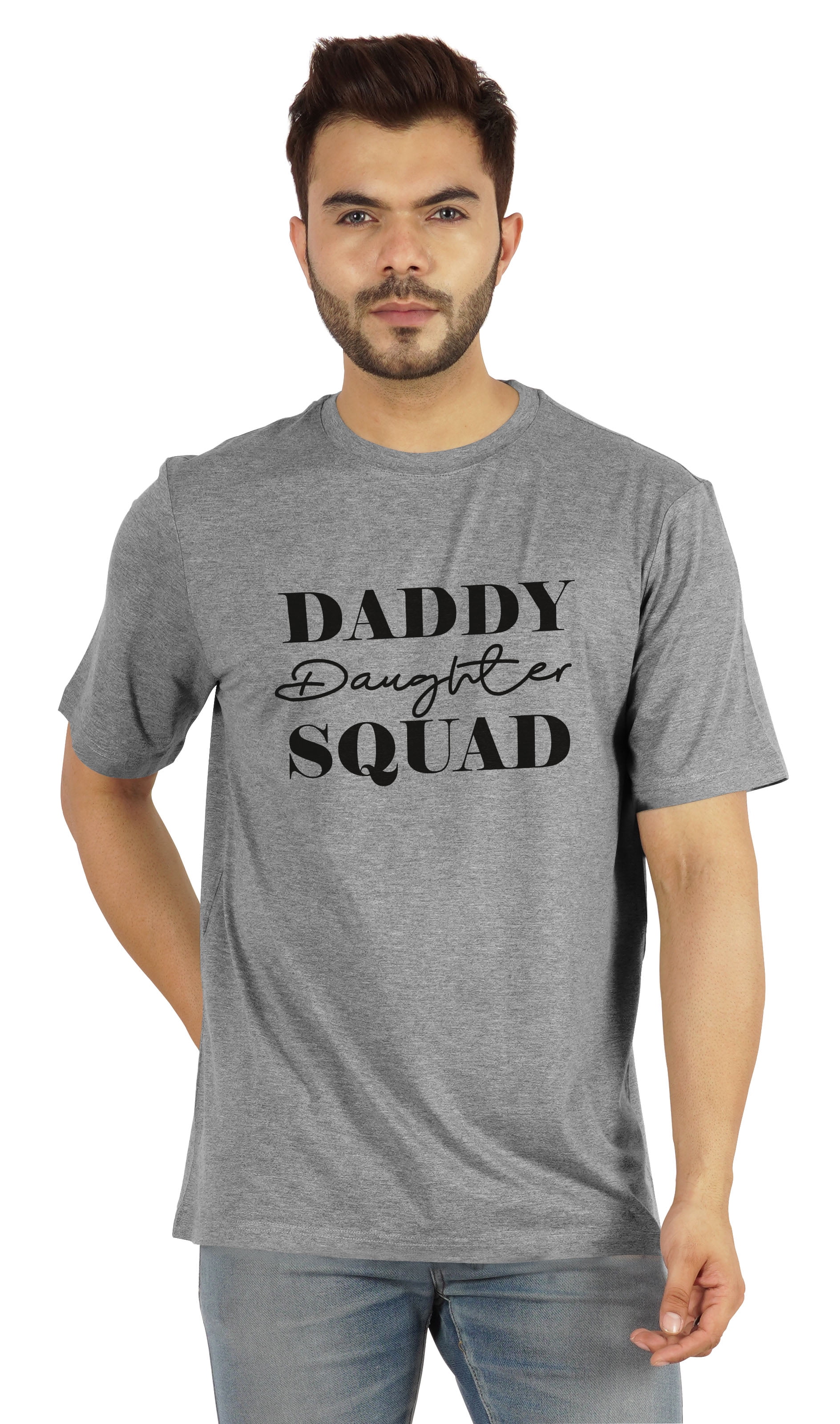 Inkmeso Mens Graphic Printed T-shirt Daddy Daughter Squad Tshirt Crew ...