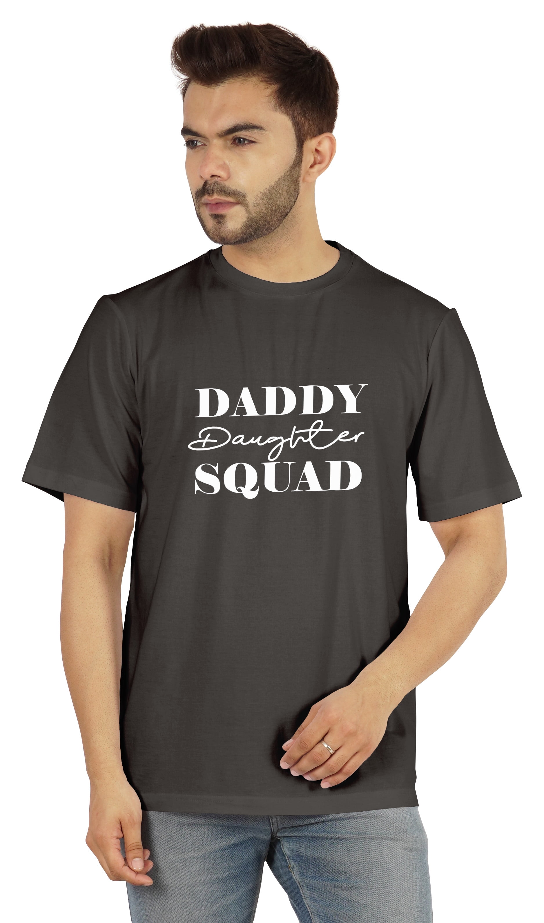 Inkmeso Mens Graphic Printed T-shirt Daddy Daughter Squad Tshirt Crew ...