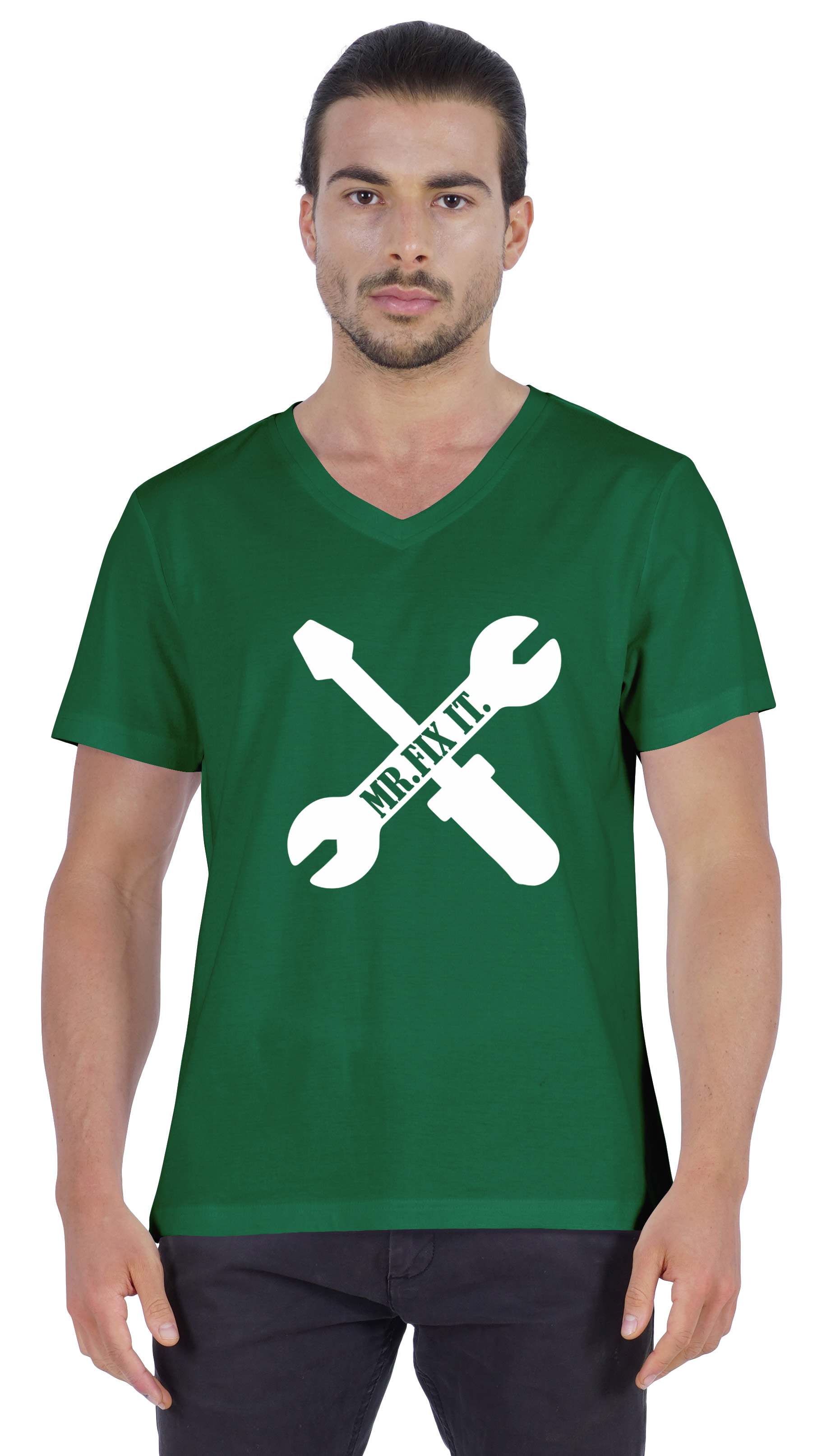 Inkmeso Mens Tshirt Letter Printed Craftsmen Wrench Tee Shirt Mr.Fix.It ...