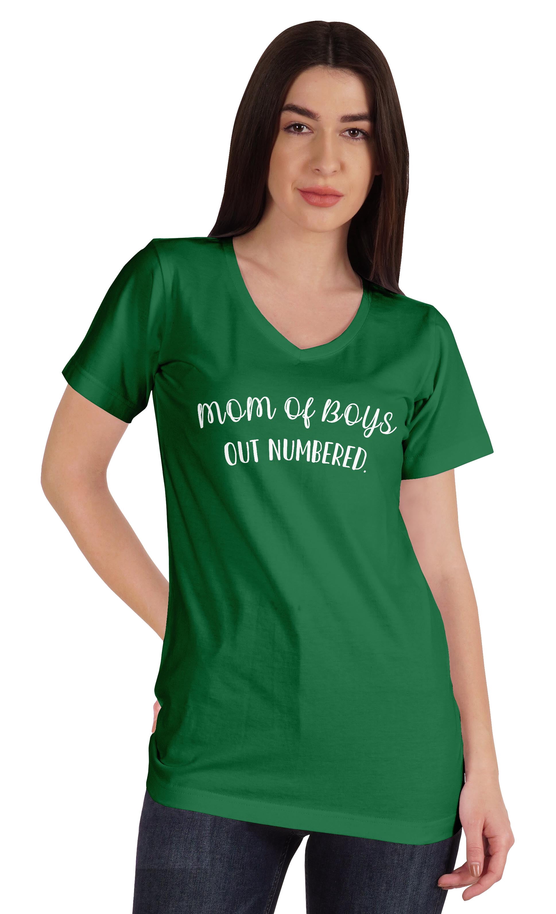 Inkmeso Mom Of Boys Out Numbered Women Tee Tops Mother Day Gift Cotton ...