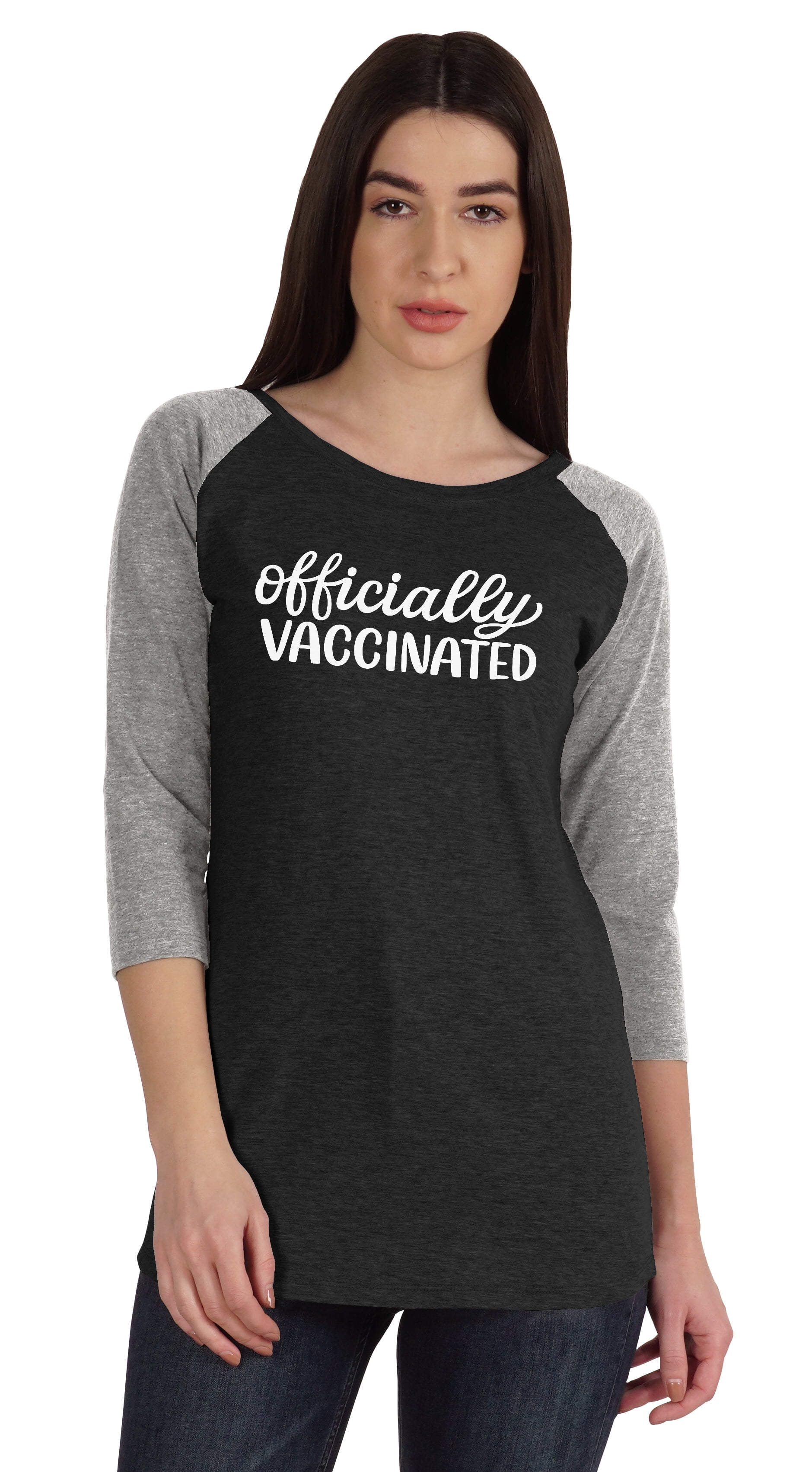 Inkmeso Officially Vaccinated Funny Pro-Vaccine Boat Neck T-shirt For ...