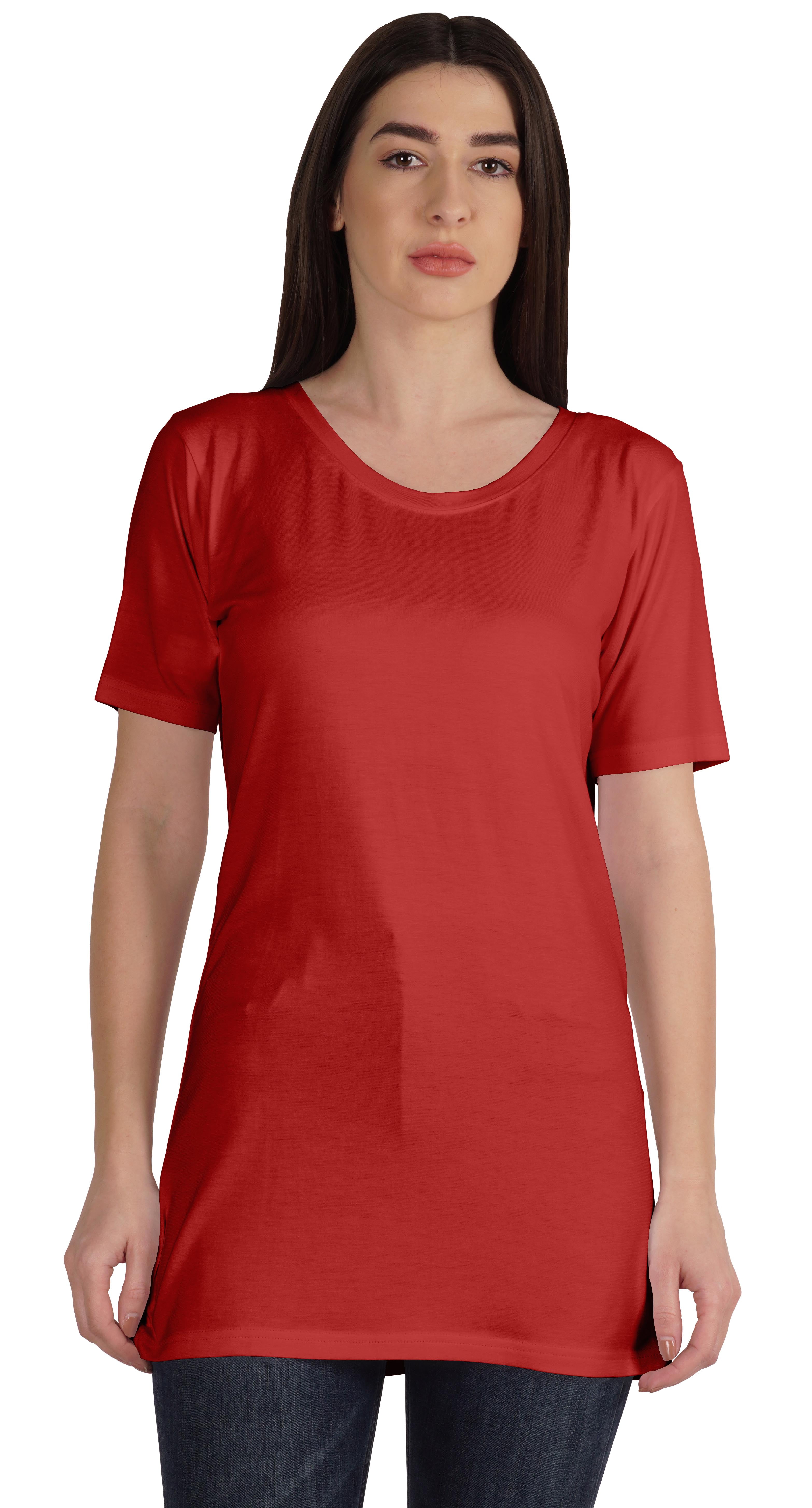 Inkmeso Plain Basic Tshirt Long Length Tee Short Sleeve Workout Top For ...