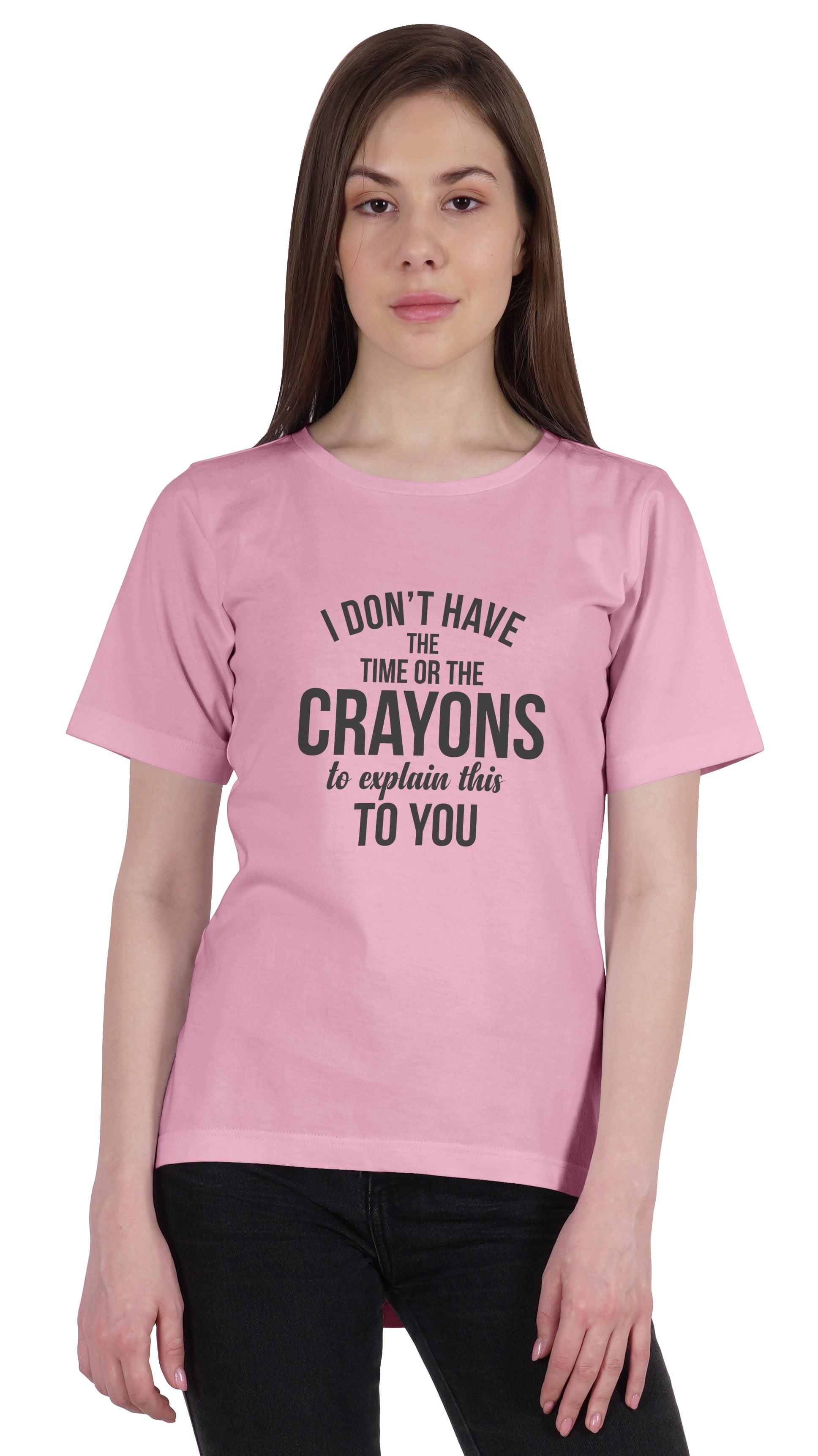 Inkmeso Women's Tee Top I Don't Have The Time Or The Crayons To Explain ...