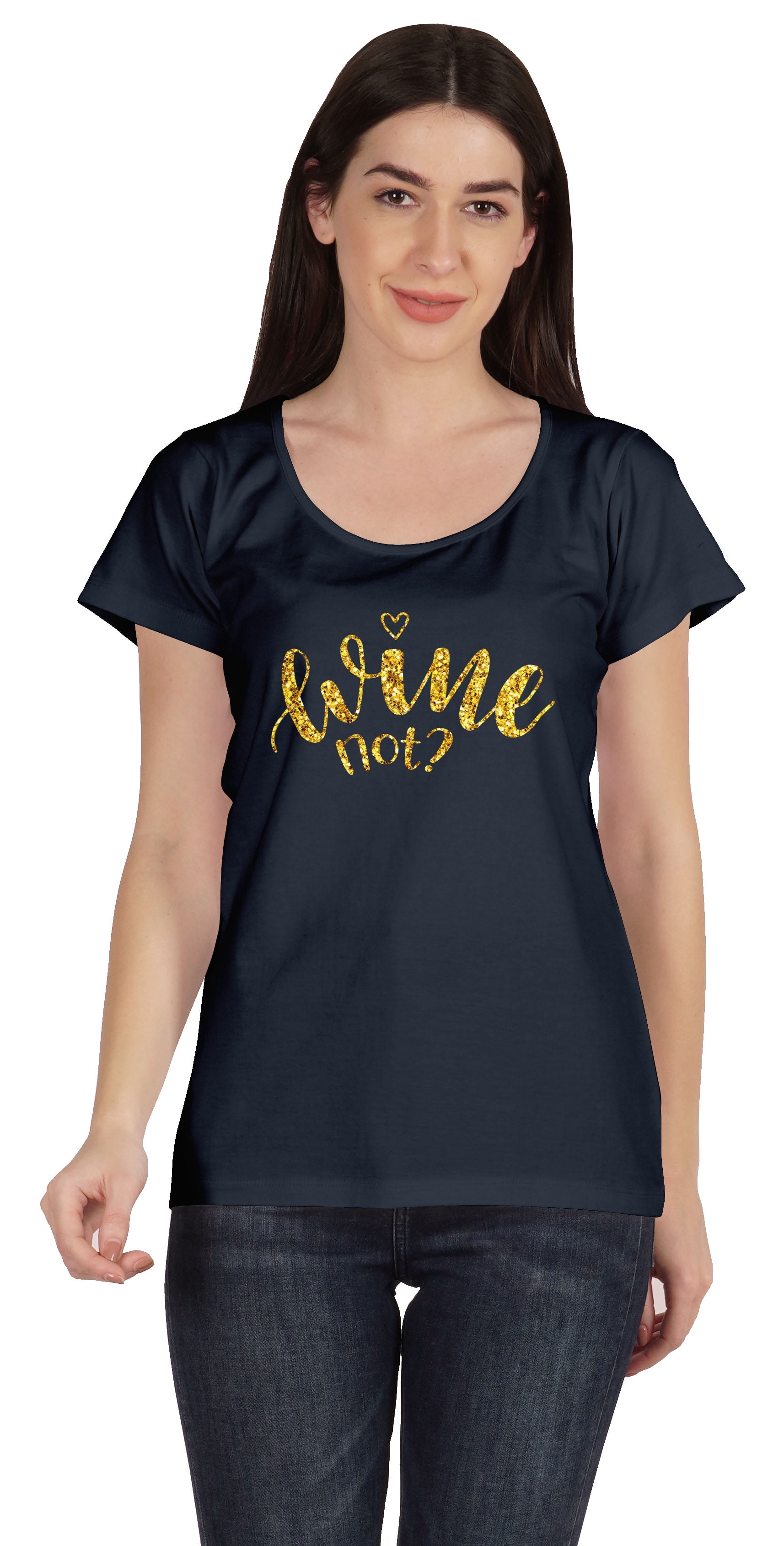Inkmeso Womens Wine Not? Graphic Tshirt Funny Drinking Tee Tops ...
