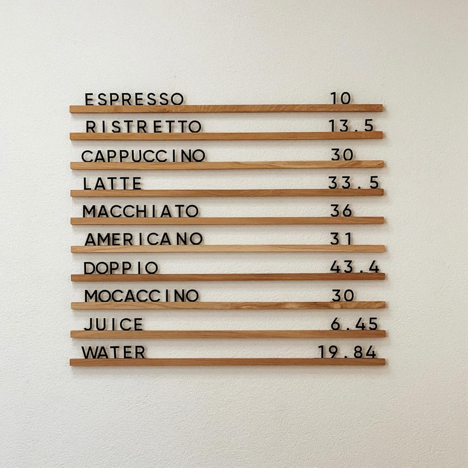 Inko Horeca - Wooden Wall Menu Board - Regular Rails - Changeable ...
