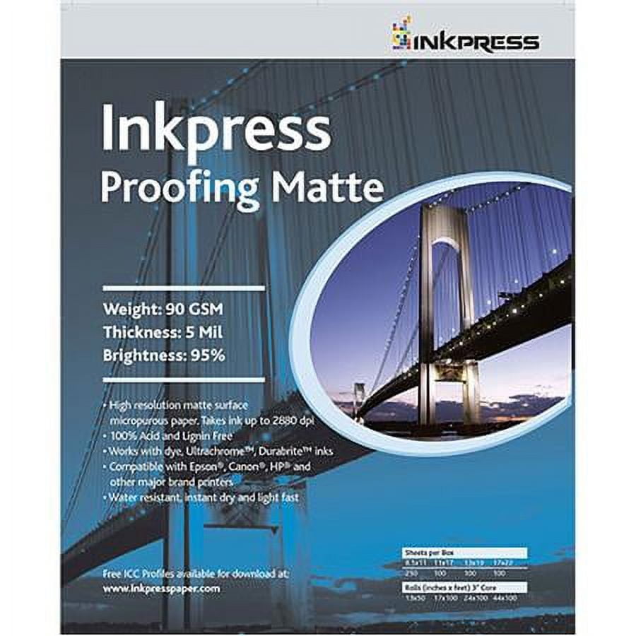 Inkpress - Inkjet Papers, 8-1/2" x 11", Proofing Matte, 250 Sheets ...
