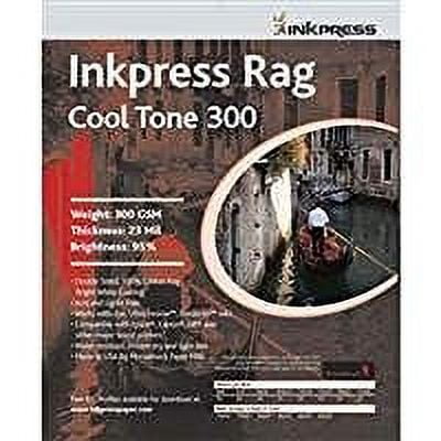 Inkpress Rag Digital Paper - Cool Tone, 300 gsm, 13" x 19", 25 Sheets ...