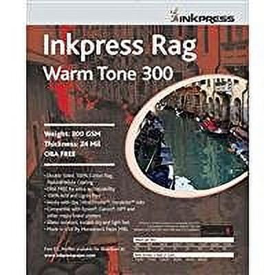 Inkpress Rag Digital Paper - Warm Tone, 300 gsm, 13" x 19", 25 Sheets ...