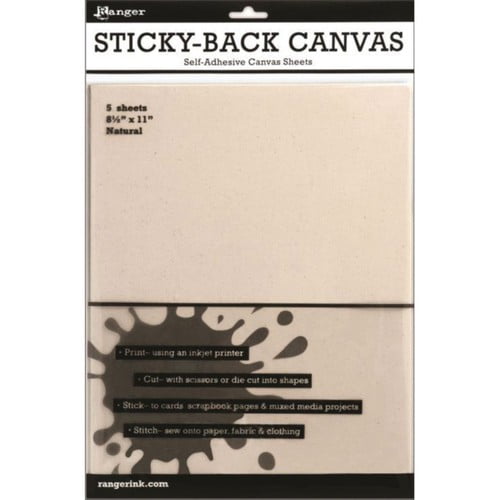Inkssentials Sticky-Back Canvas 5/Pkg-Natural 8.5"X11" - Walmart.com